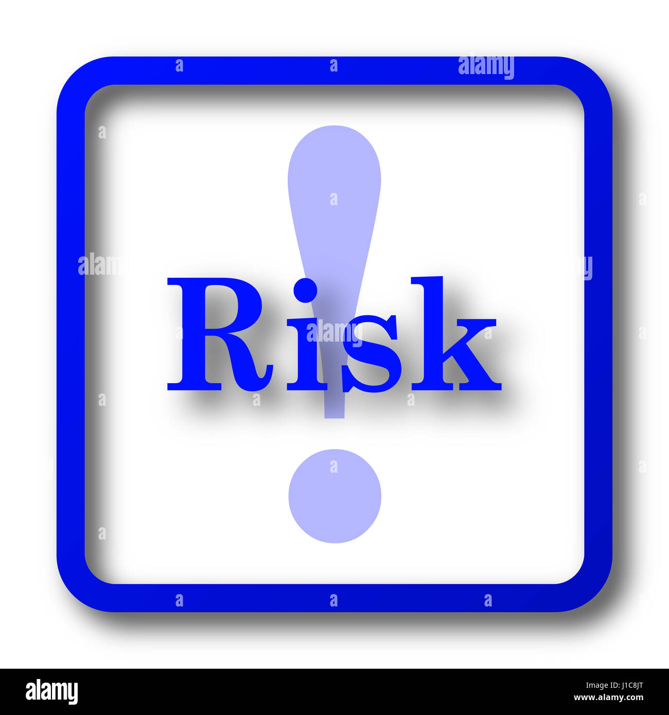 Risk icon. Risk website button on white background Stock Photo - Alamy