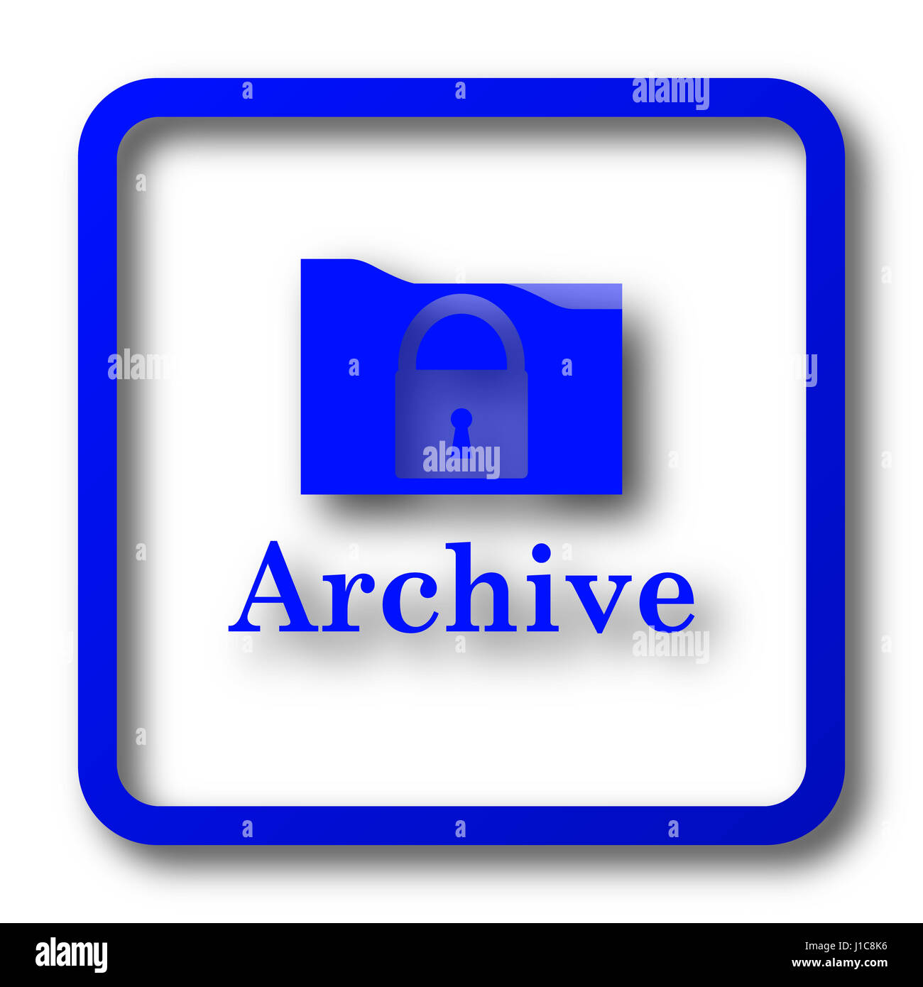 Archive icon. Archive website button on white background Stock Photo ...