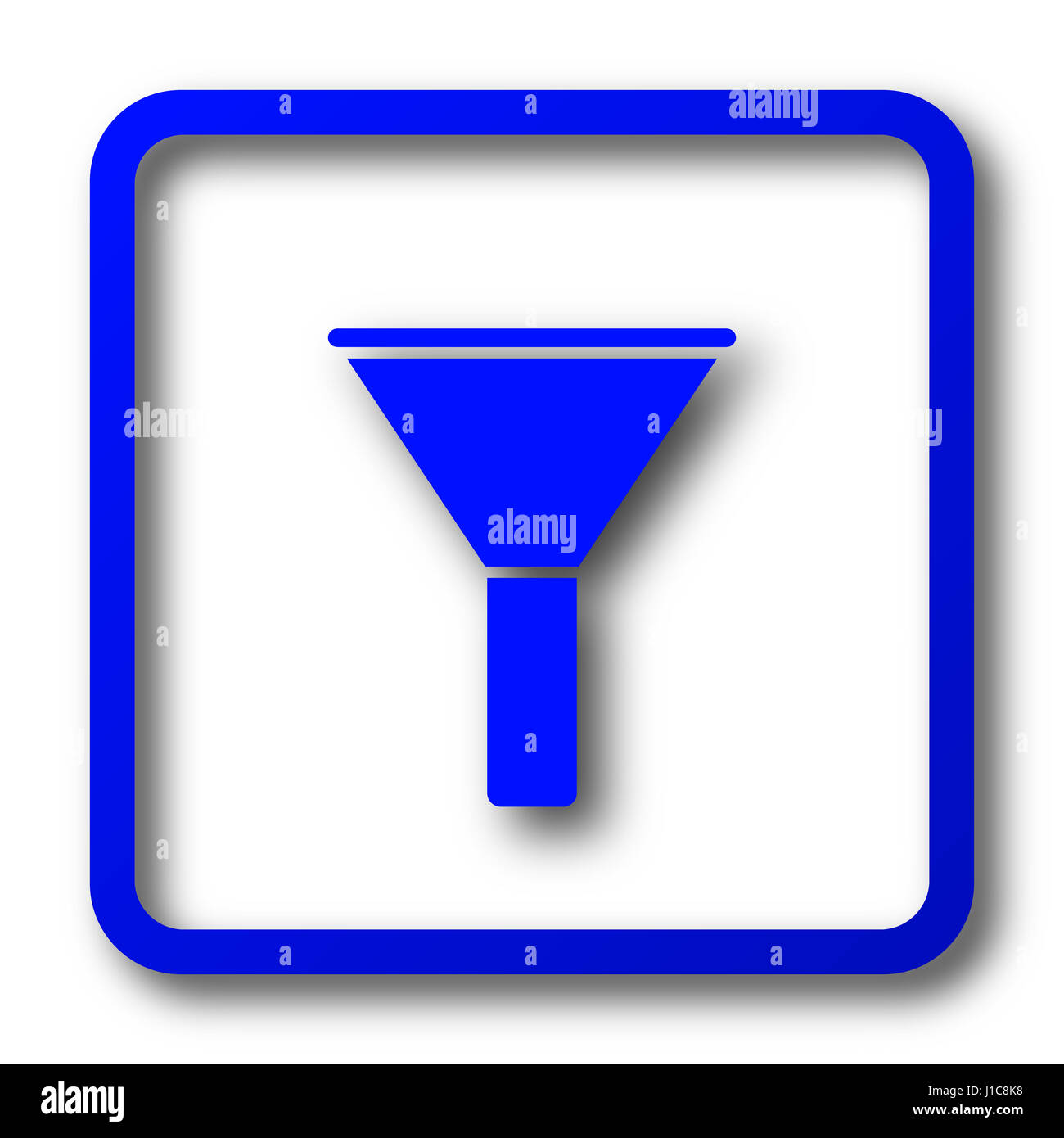 Filter icon. Filter website button on white background Stock Photo - Alamy