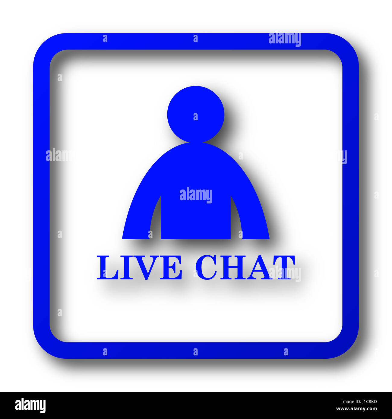 Live chat icon. Live chat website button on white background Stock ...