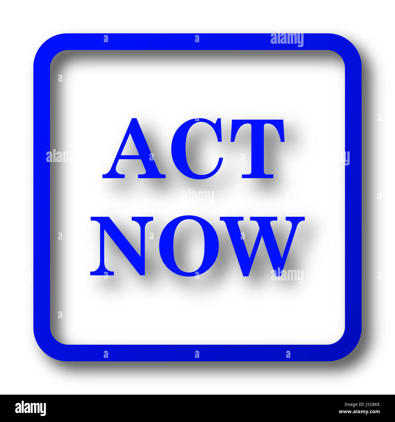 Act now icon. Act now website button on white background Stock Photo ...
