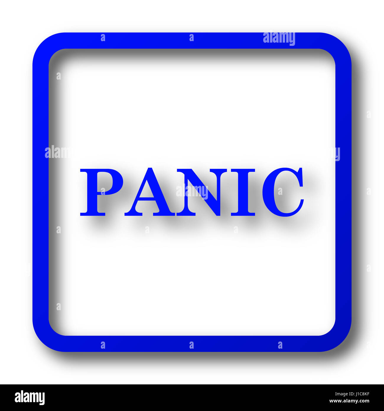 Panic icon. Panic website button on white background Stock Photo - Alamy