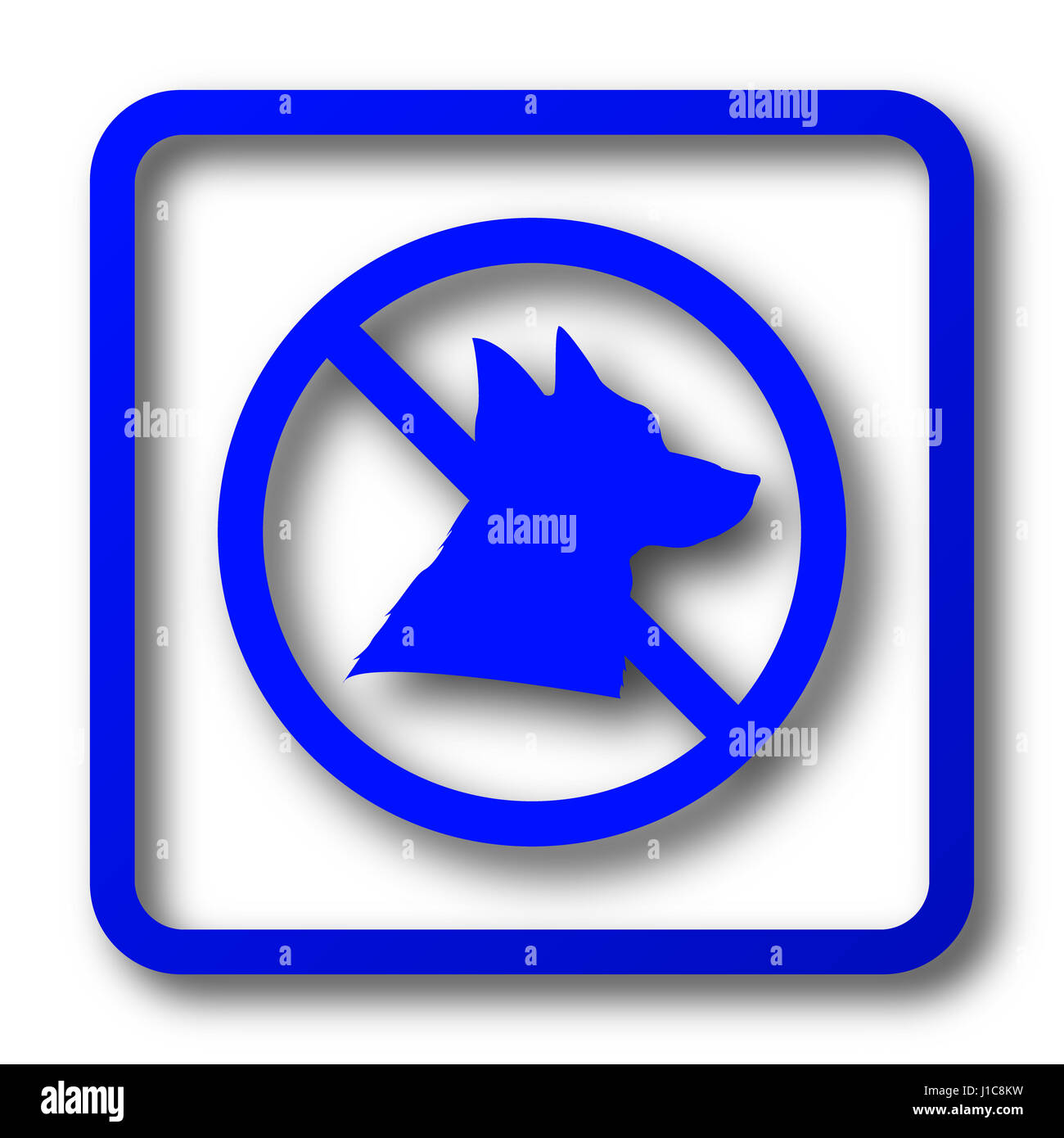 Forbidden dogs icon. Forbidden dogs website button on white background ...