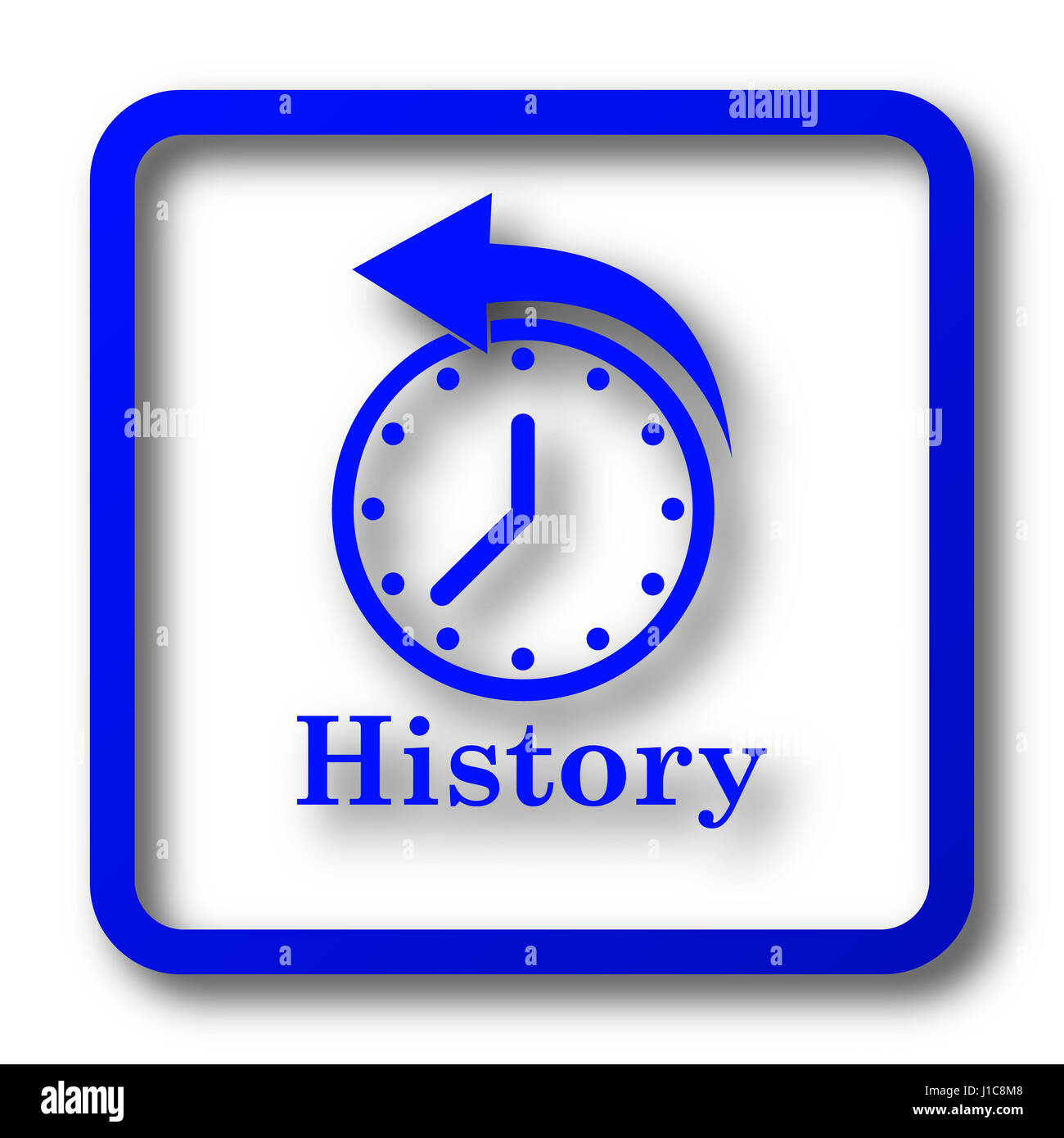 History icon. History website button on white background Stock Photo ...