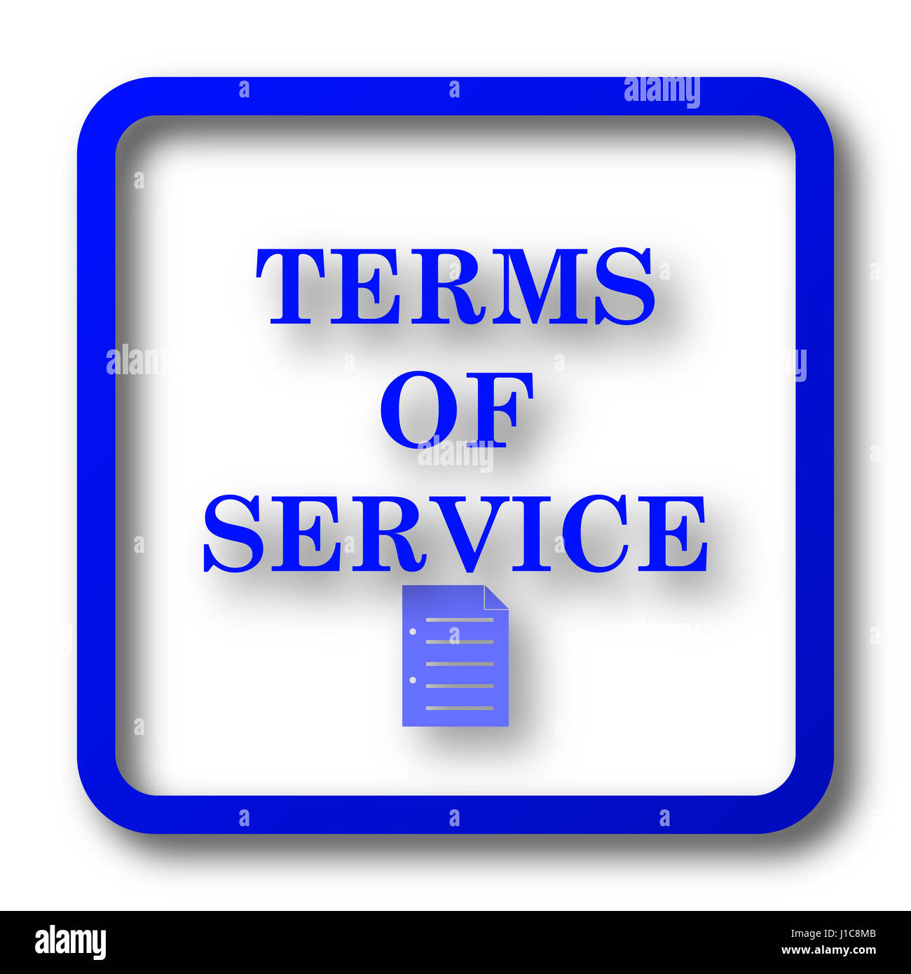 Terms of service icon. Terms of service website button on white ...