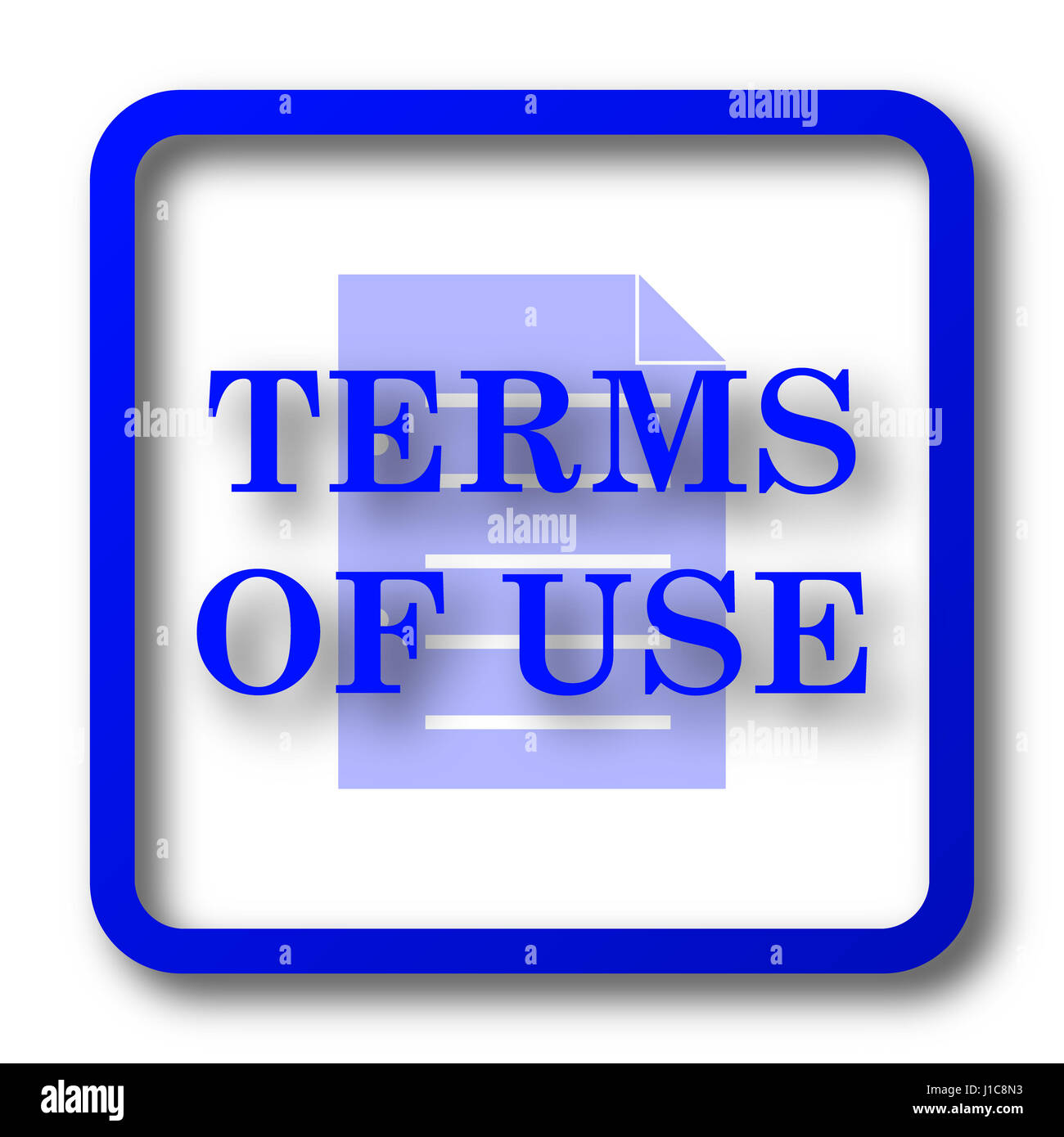Terms of use icon. Terms of use website button on white background ...