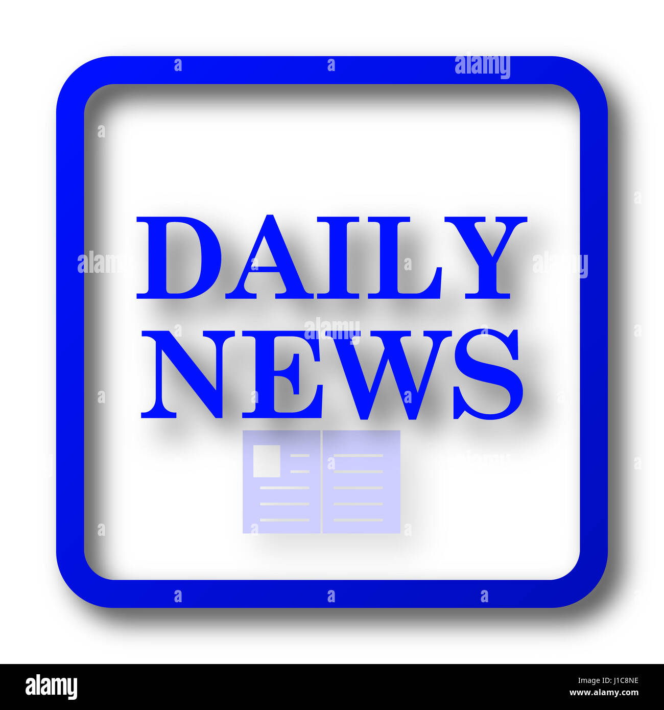 Daily news icon. Daily news website button on white background Stock ...