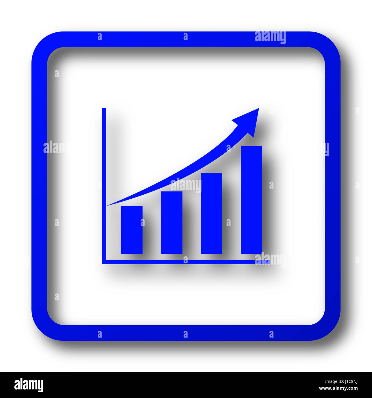 Chart icon. Chart website button on white background Stock Photo - Alamy