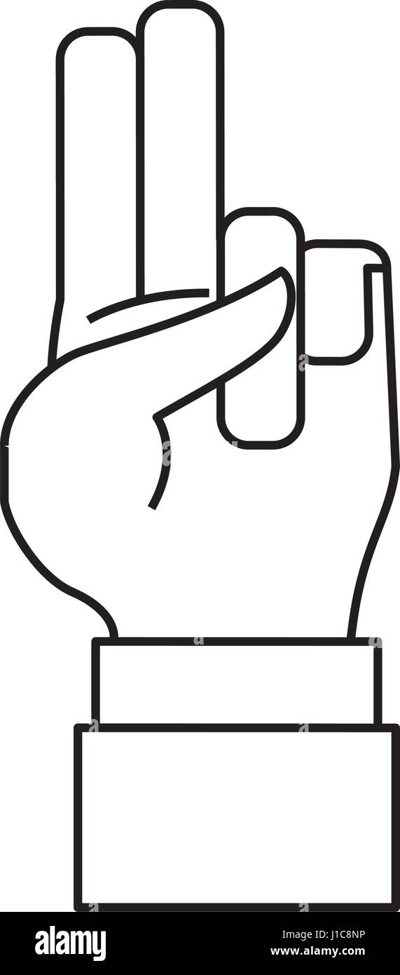 Hand number symbol Stock Vector Image & Art - Alamy