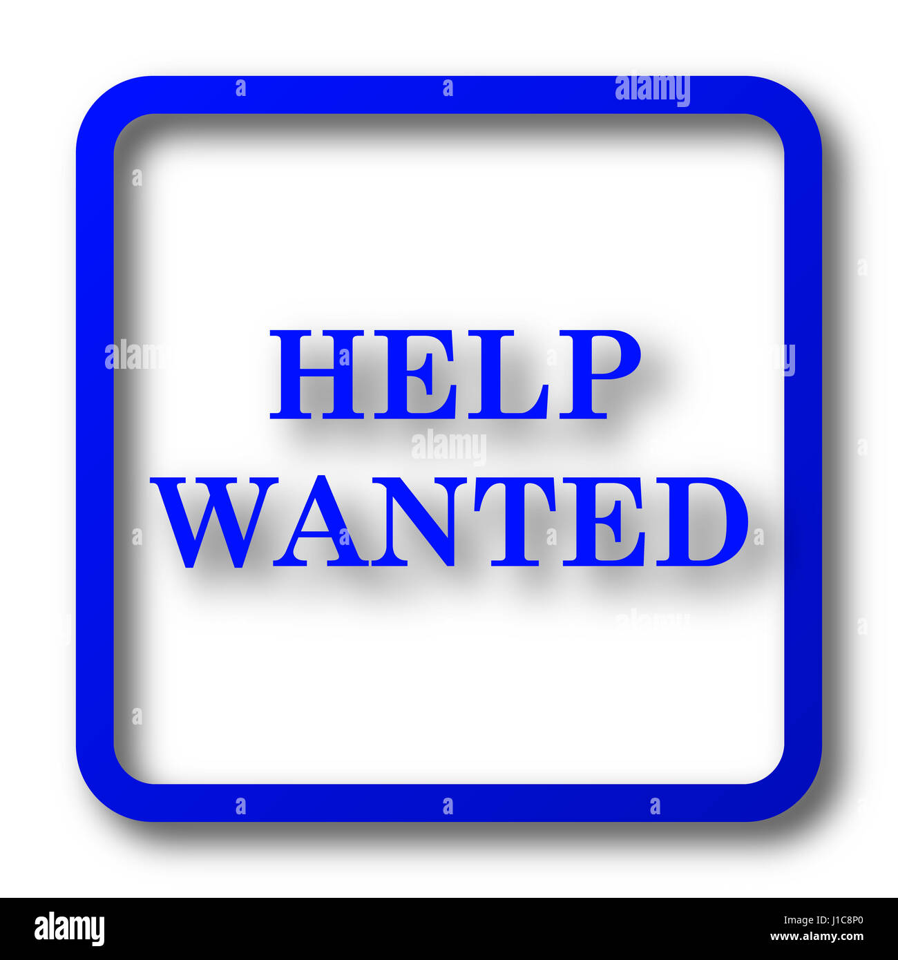 Help wanted icon. Help wanted website button on white background Stock ...