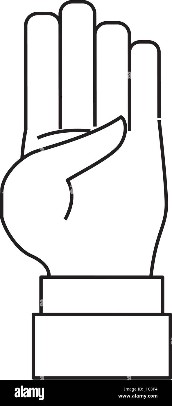 Hand number symbol Stock Vector Image & Art - Alamy