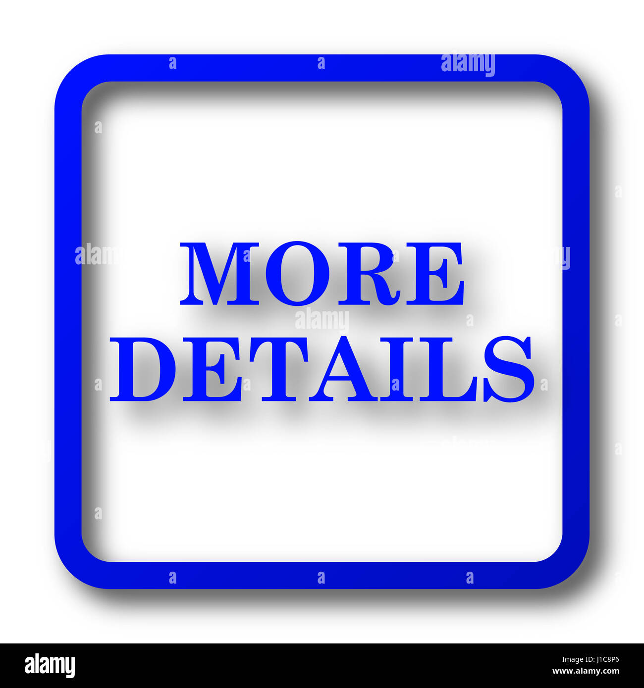 More details icon. More details website button on white background ...