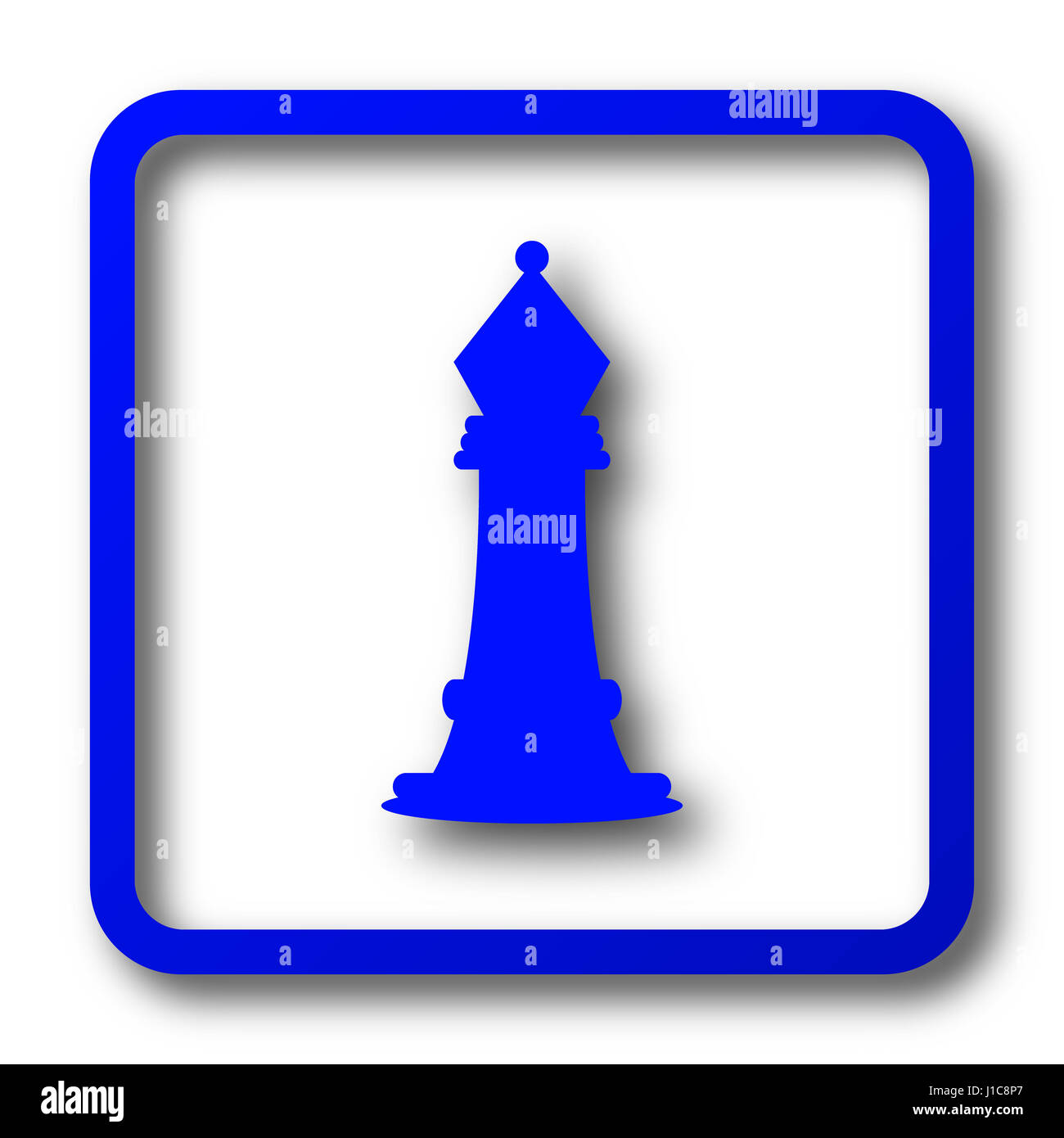 Chess icon. Chess website button on white background Stock Photo - Alamy