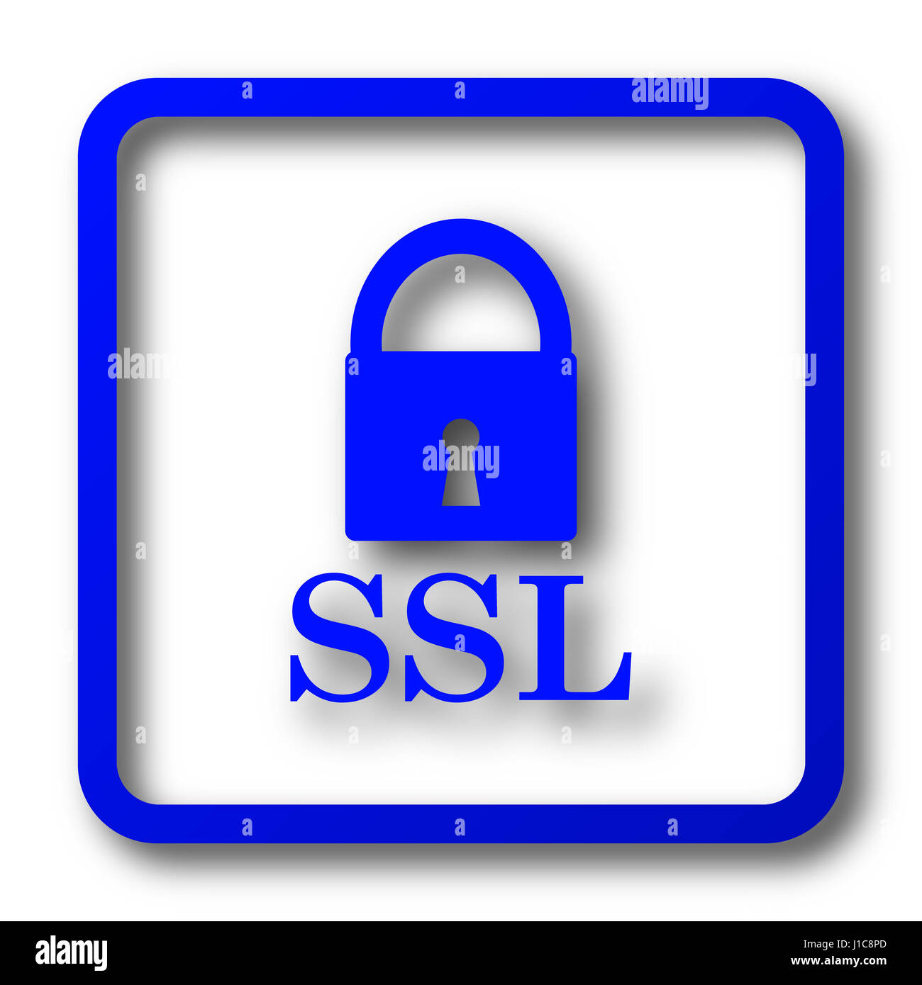SSL icon. SSL website button on white background Stock Photo - Alamy