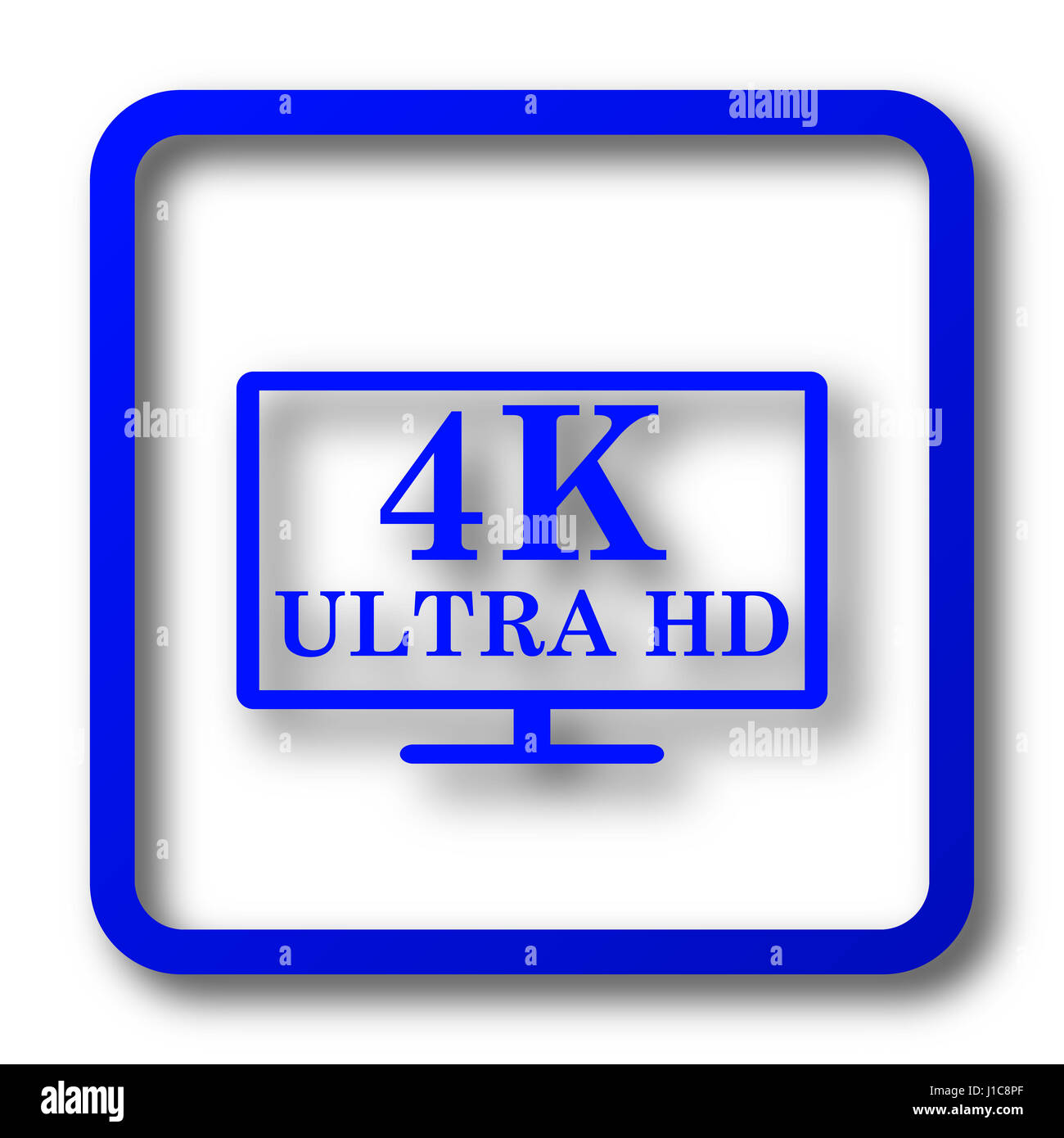 4K ultra HD icon. 4K ultra HD website button on white background Stock ...