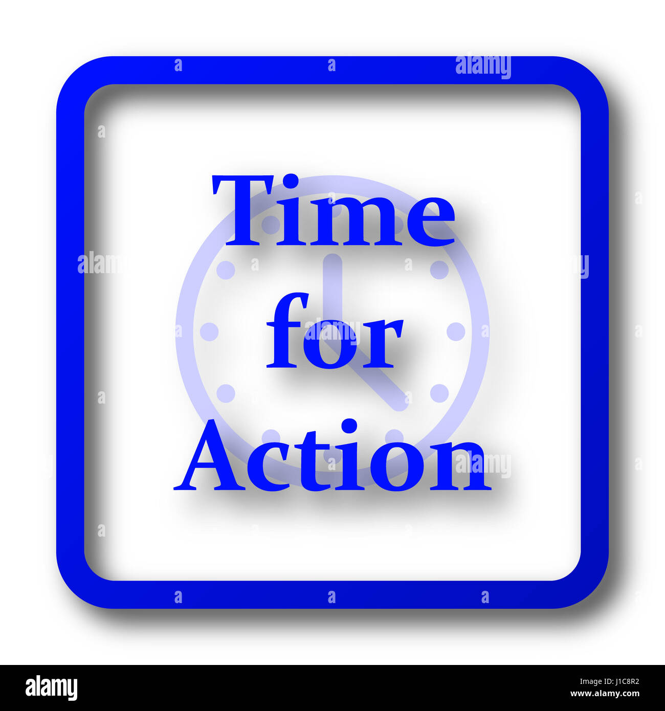 Time for action icon. Time for action website button on white ...