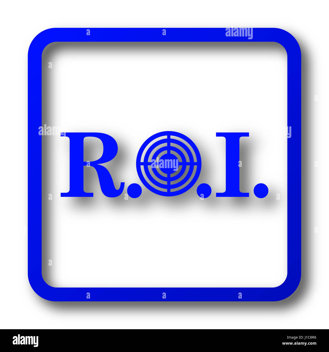 ROI icon. ROI website button on white background Stock Photo - Alamy