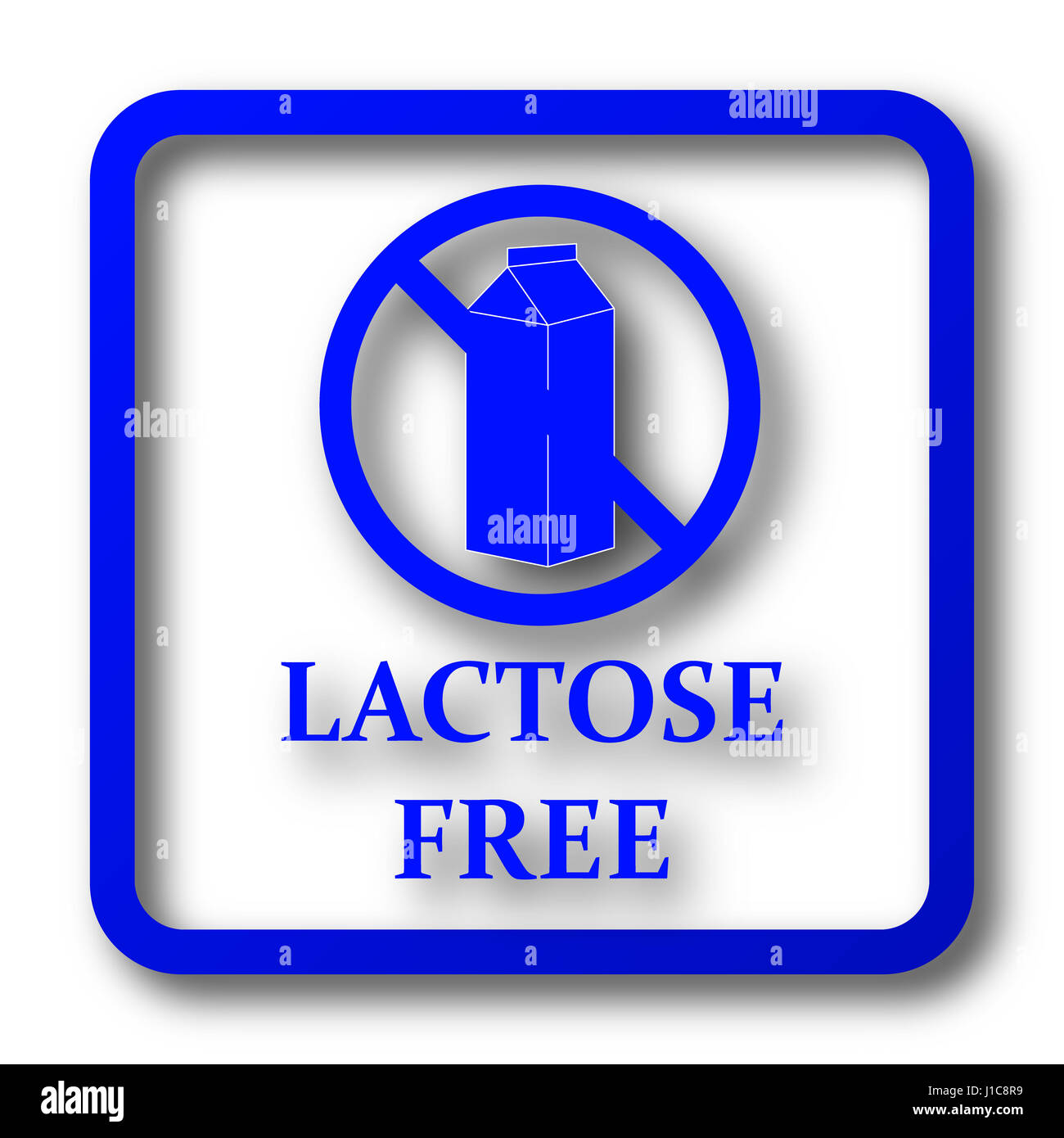 Lactose free icon. Lactose free website button on white background ...