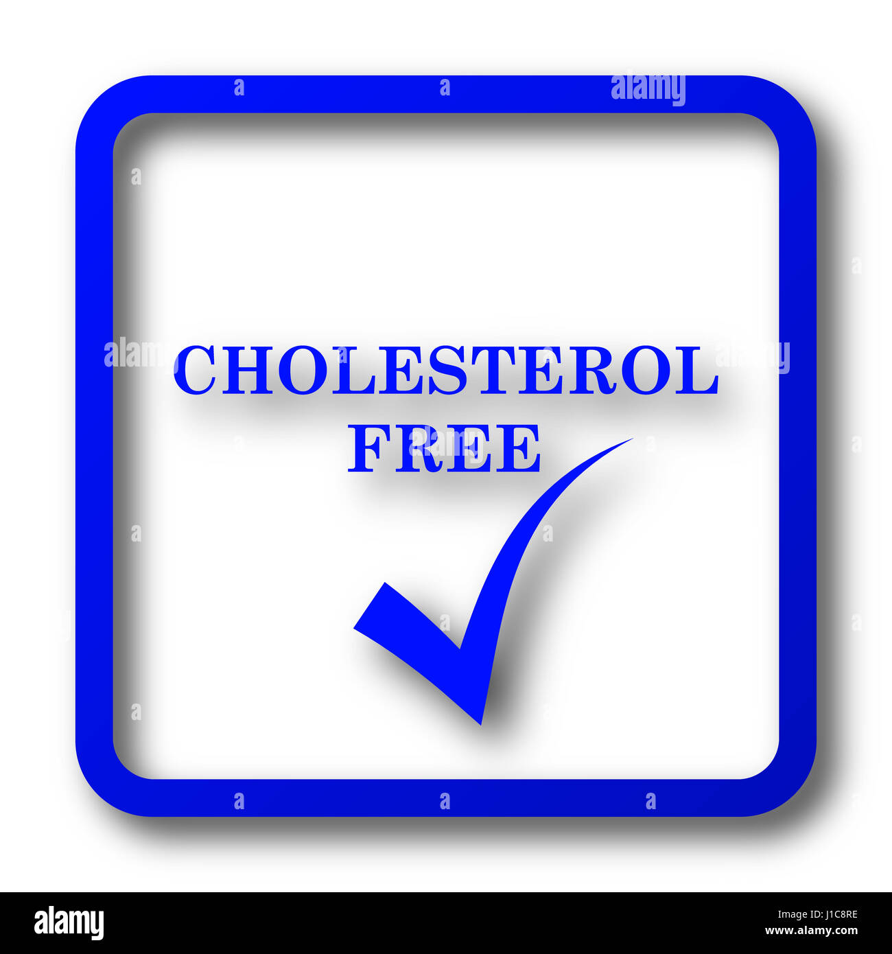 Cholesterol free icon. Cholesterol free website button on white ...