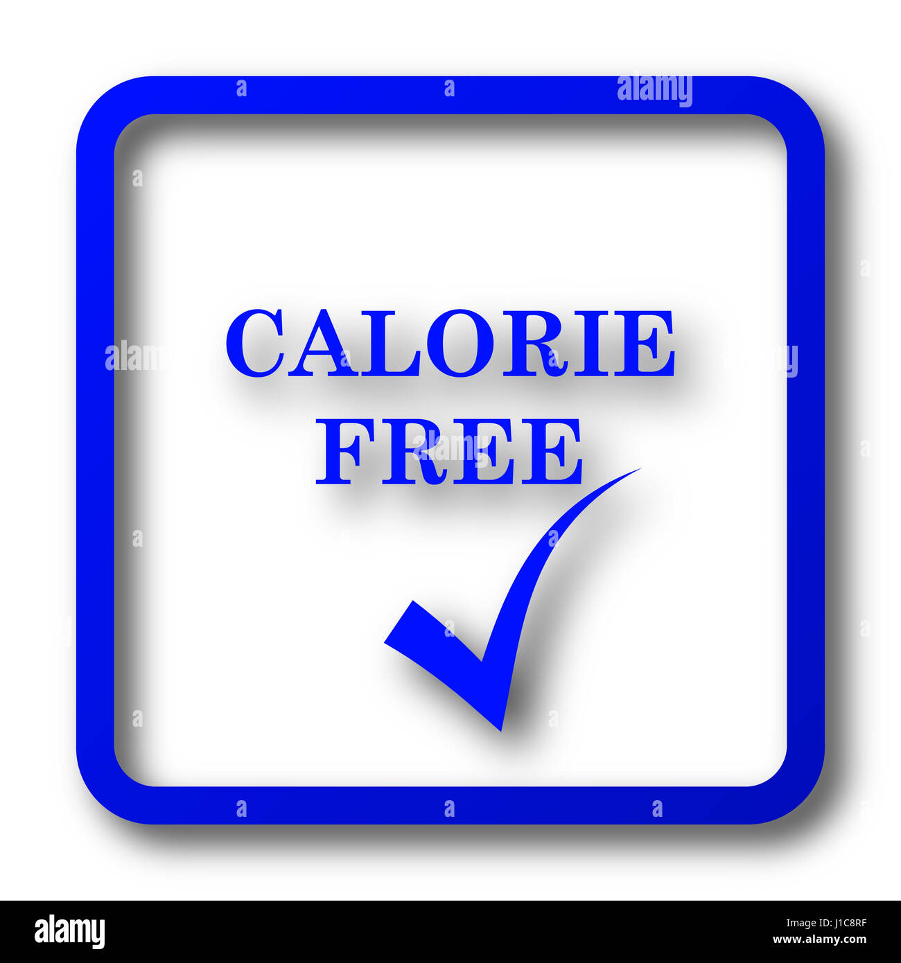 Calorie free icon. Calorie free website button on white background ...