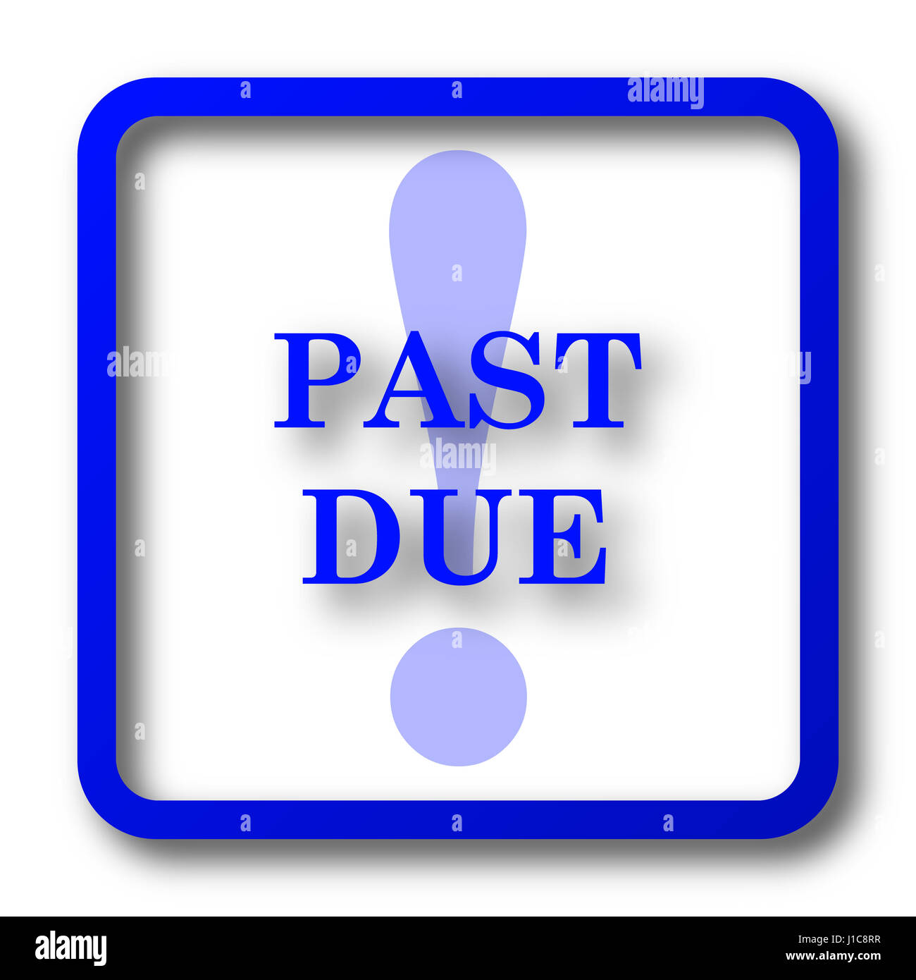 Past due icon. Past due website button on white background Stock Photo ...