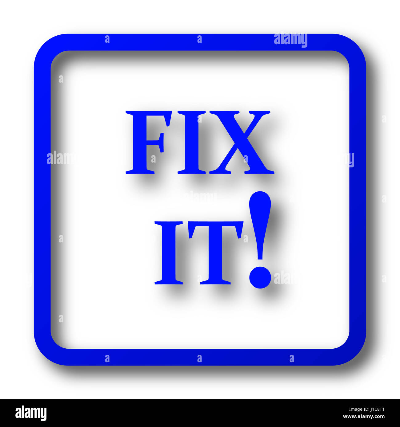 Fix it icon. Fix it website button on white background Stock Photo - Alamy