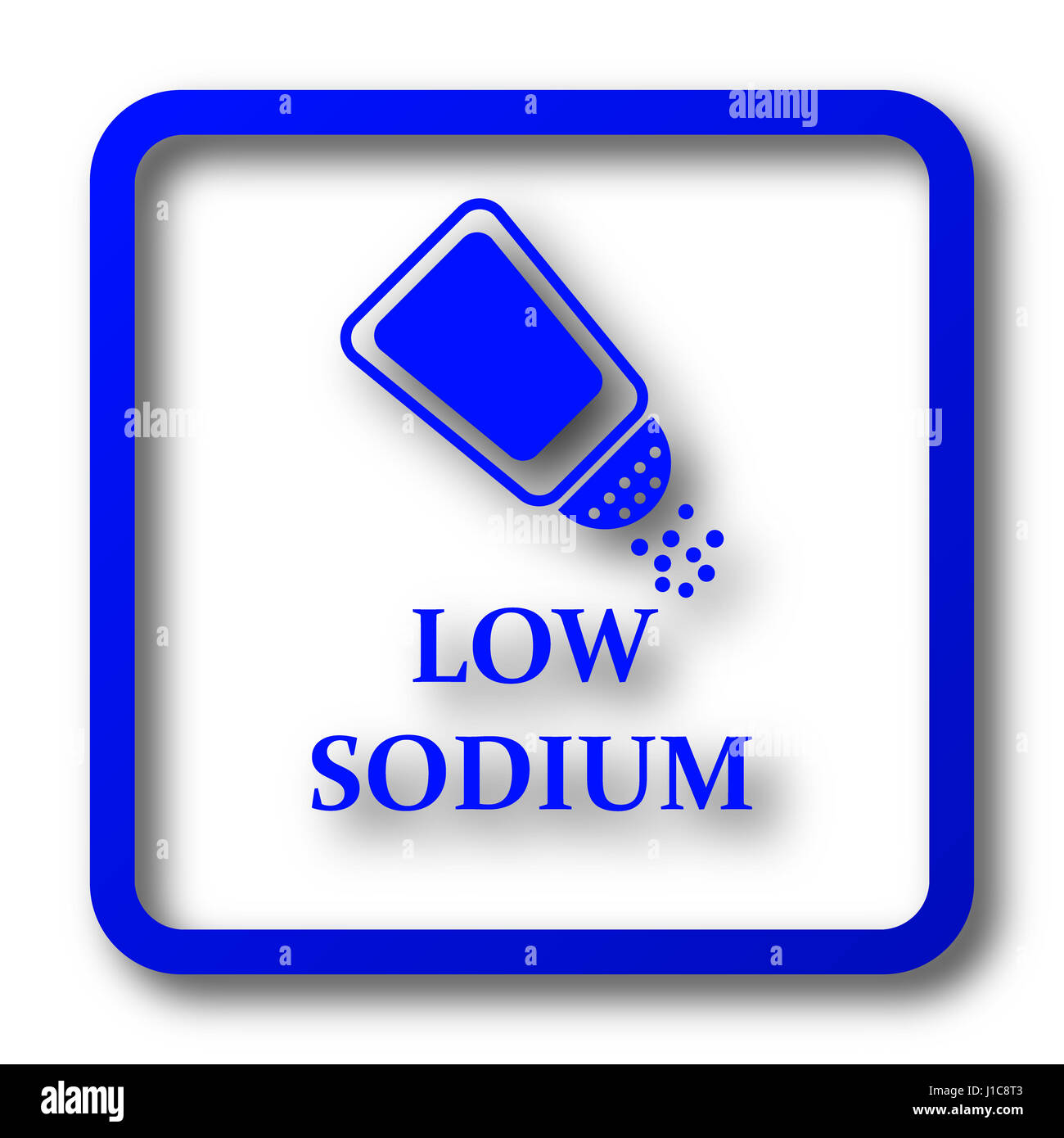 Low sodium icon. Low sodium website button on white background Stock ...