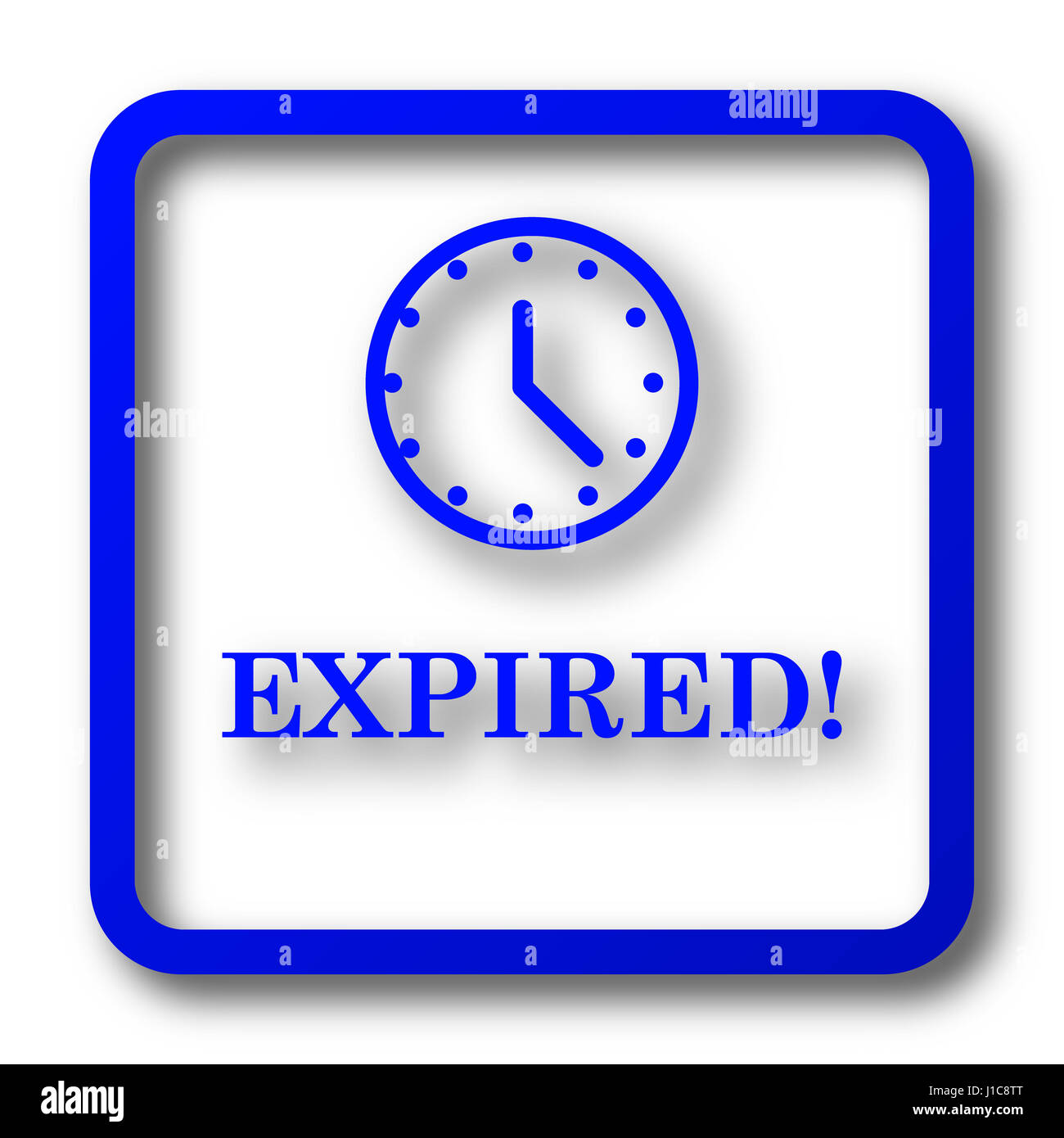 Expired icon. Expired website button on white background Stock Photo ...