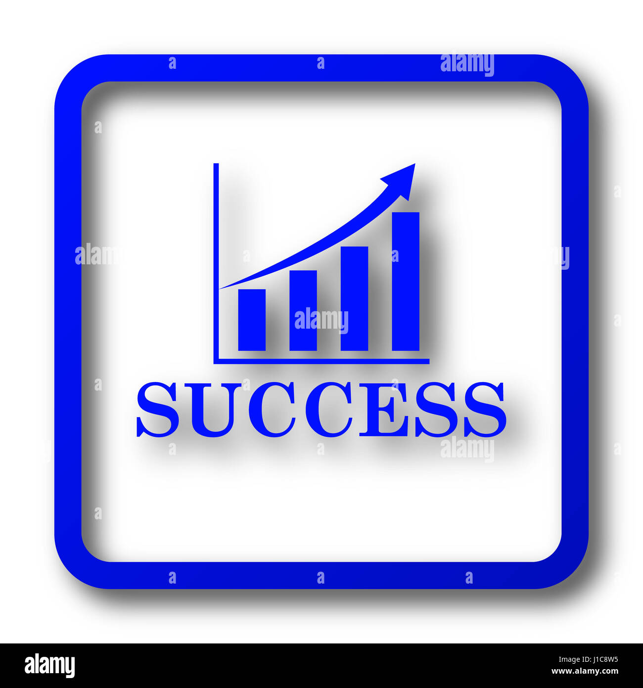 Success icon. Success website button on white background Stock Photo ...