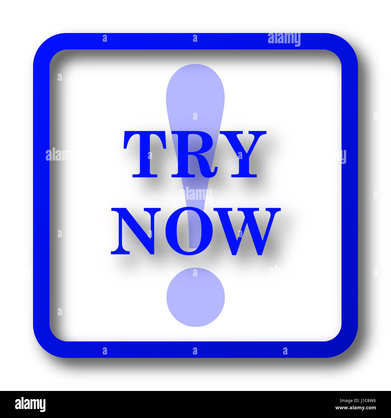 Try now icon. Try now website button on white background Stock Photo ...