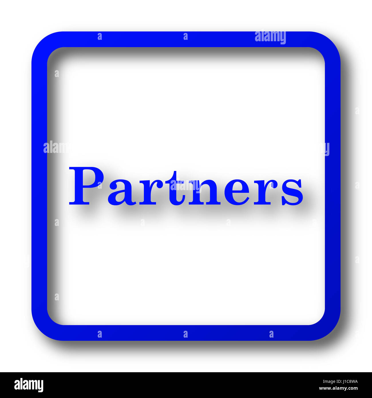 Partners icon. Partners website button on white background Stock Photo ...