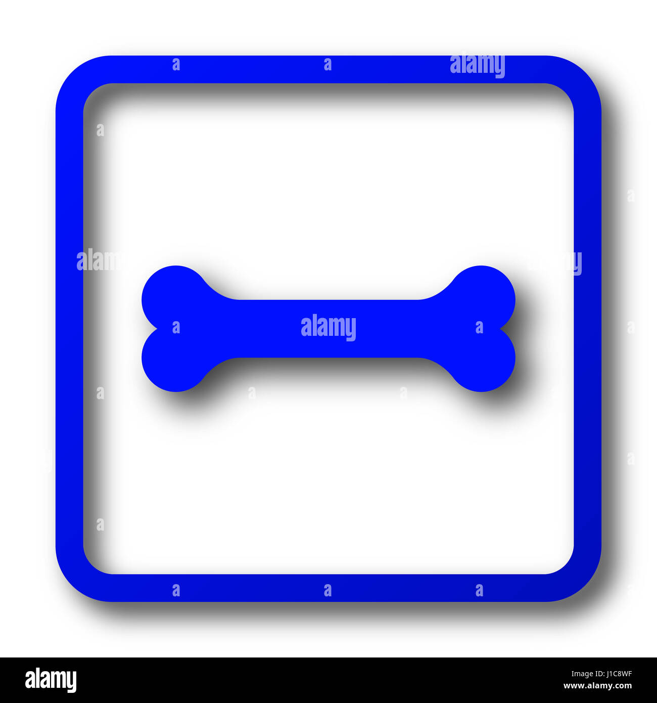 Bone icon. Bone website button on white background Stock Photo - Alamy