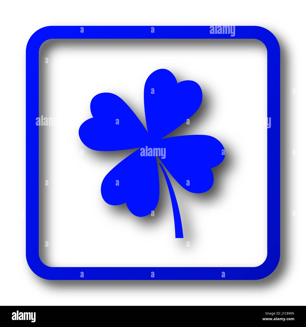 Clover icon. Clover website button on white background Stock Photo - Alamy