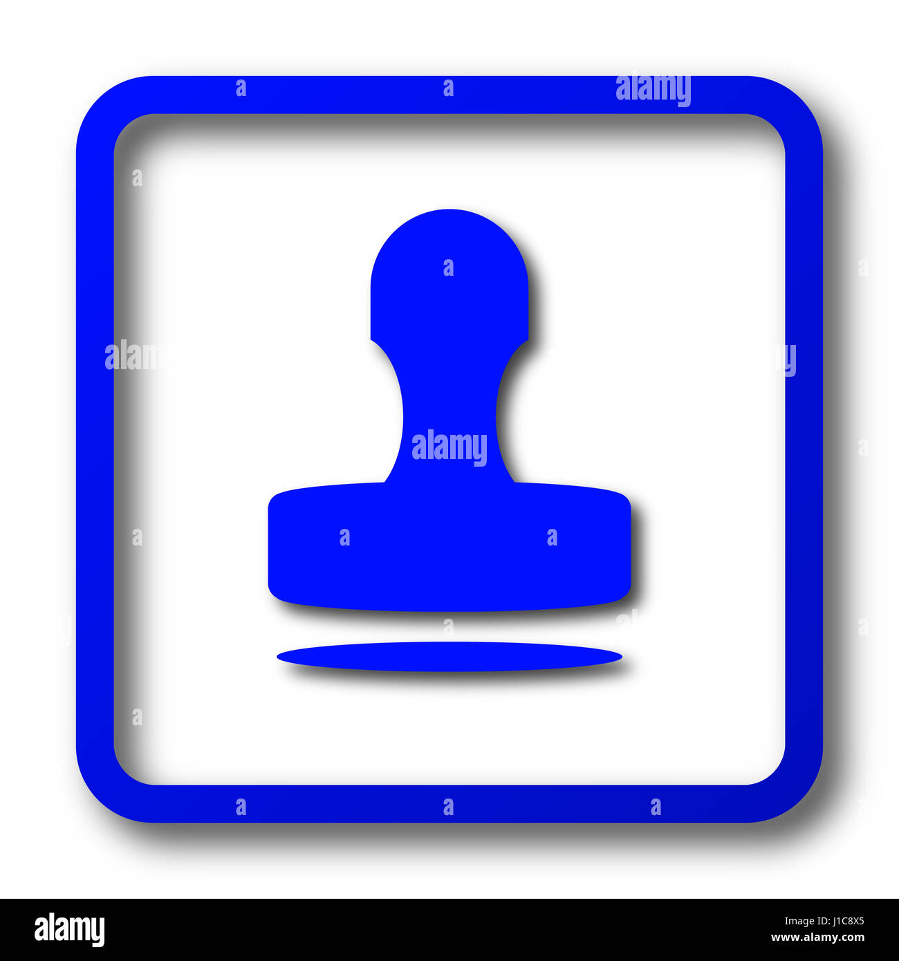 Stamp icon. Stamp website button on white background Stock Photo - Alamy