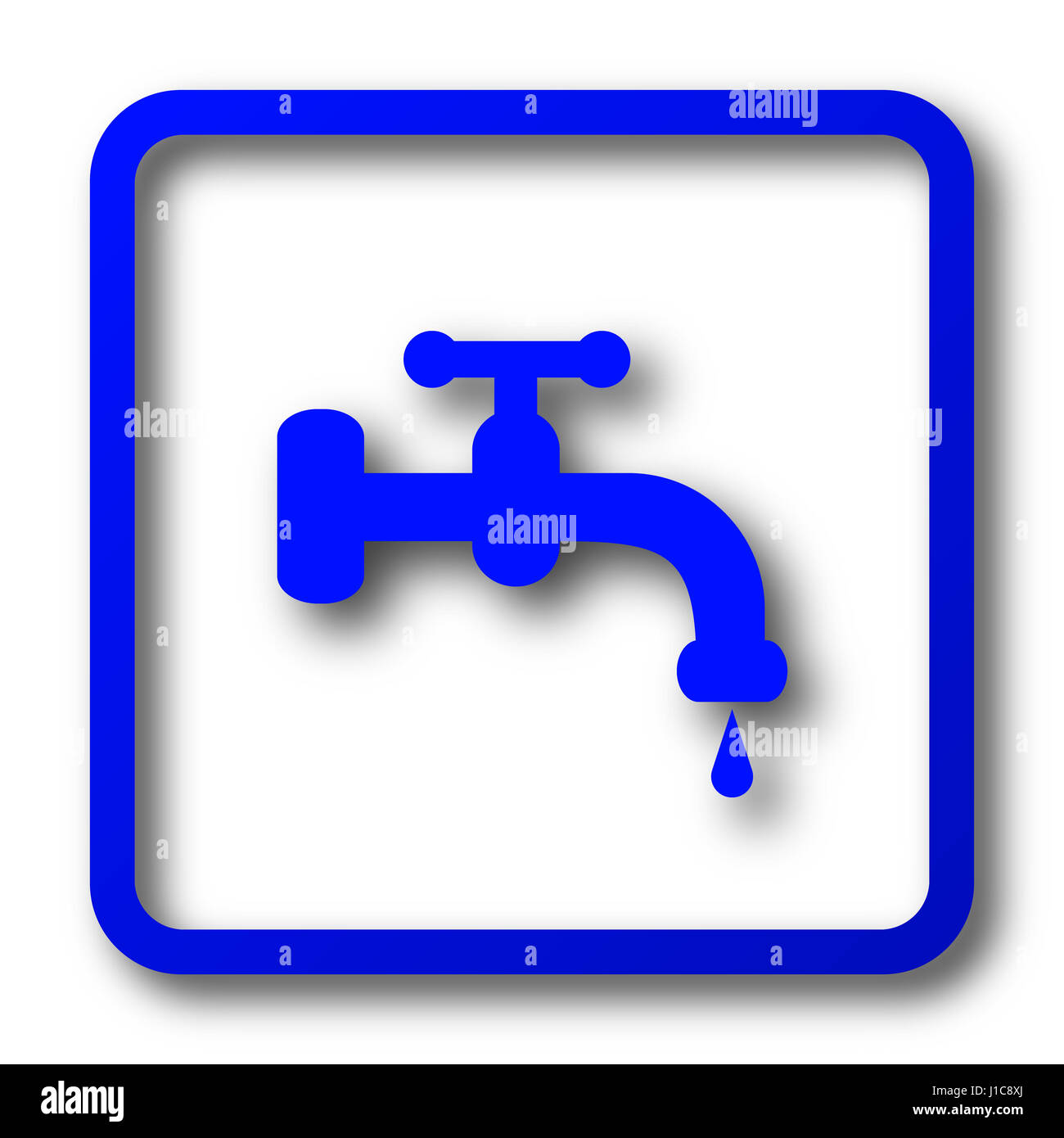 Water tap icon. Water tap website button on white background Stock ...