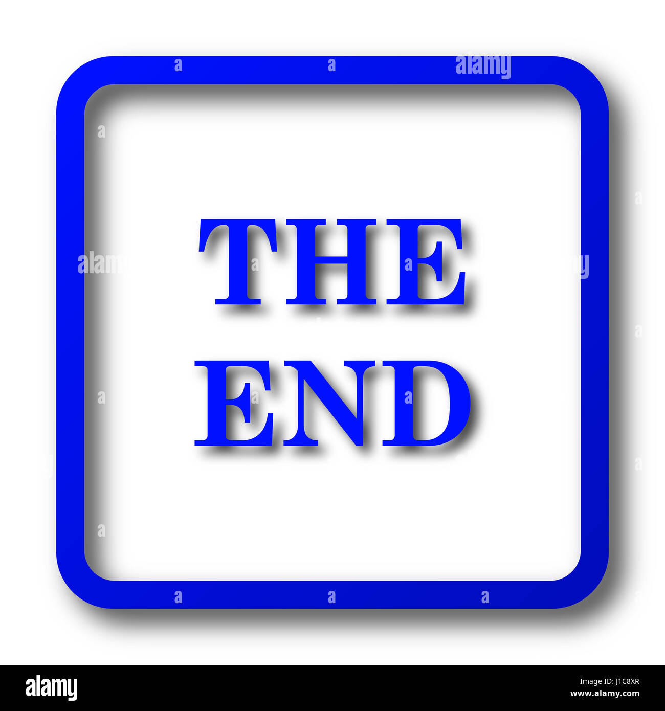 The End icon. The End website button on white background Stock Photo ...