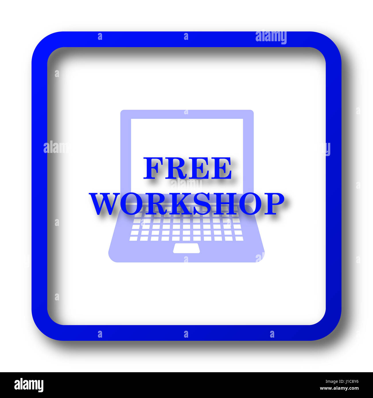 Free workshop icon. Free workshop website button on white background ...