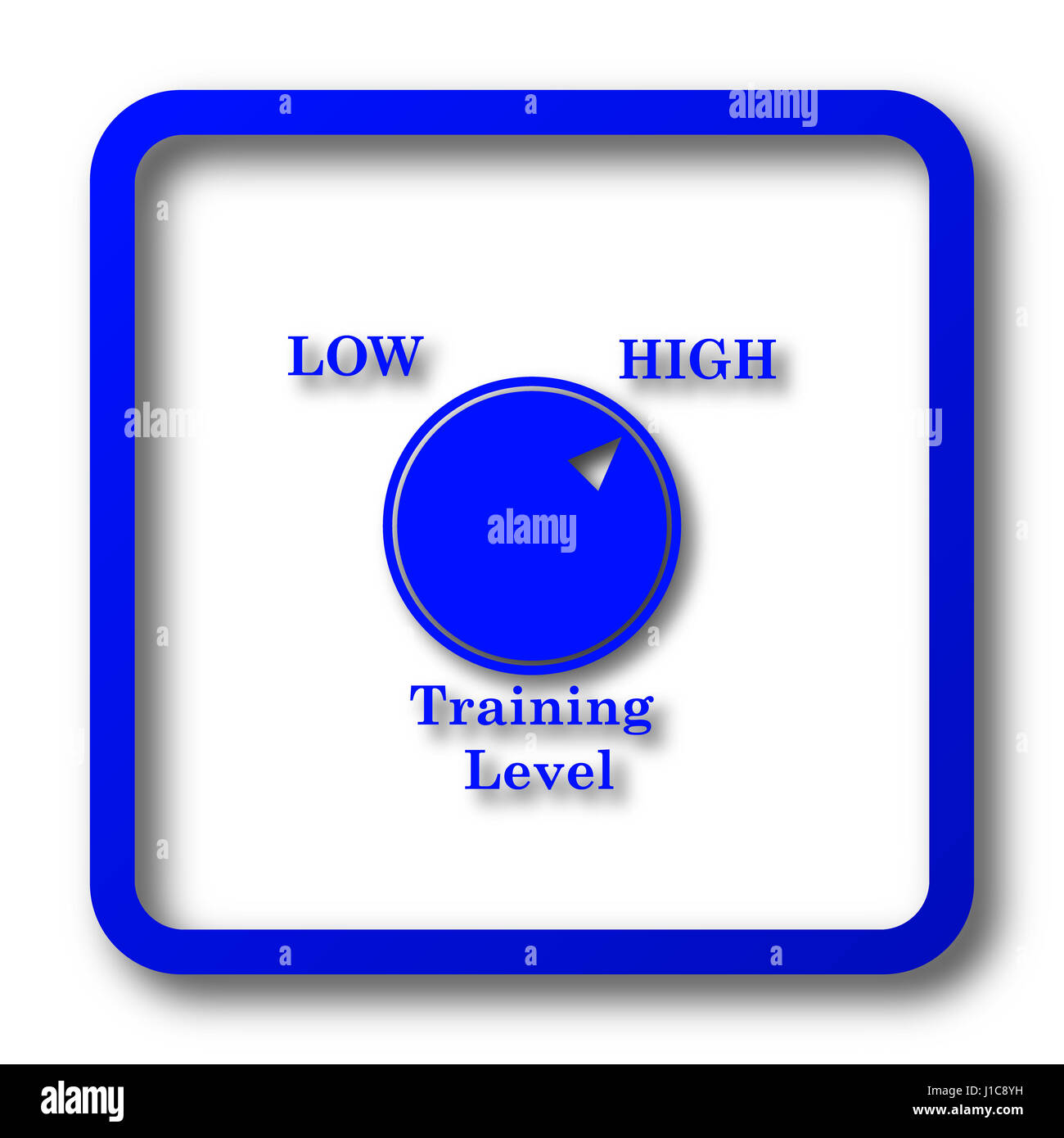 Training level icon. Training level website button on white background ...
