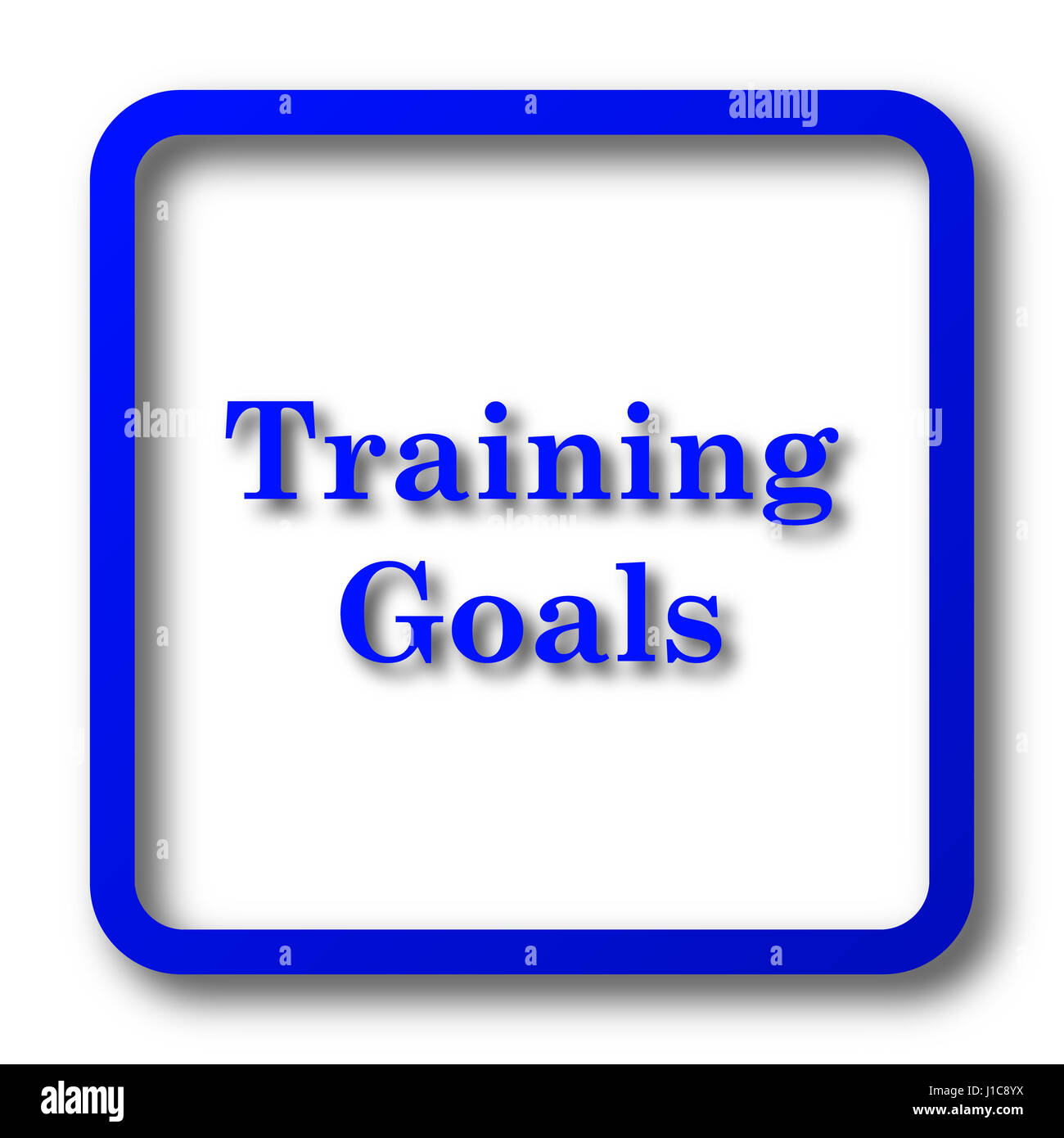 Training goals icon. Training goals website button on white background ...