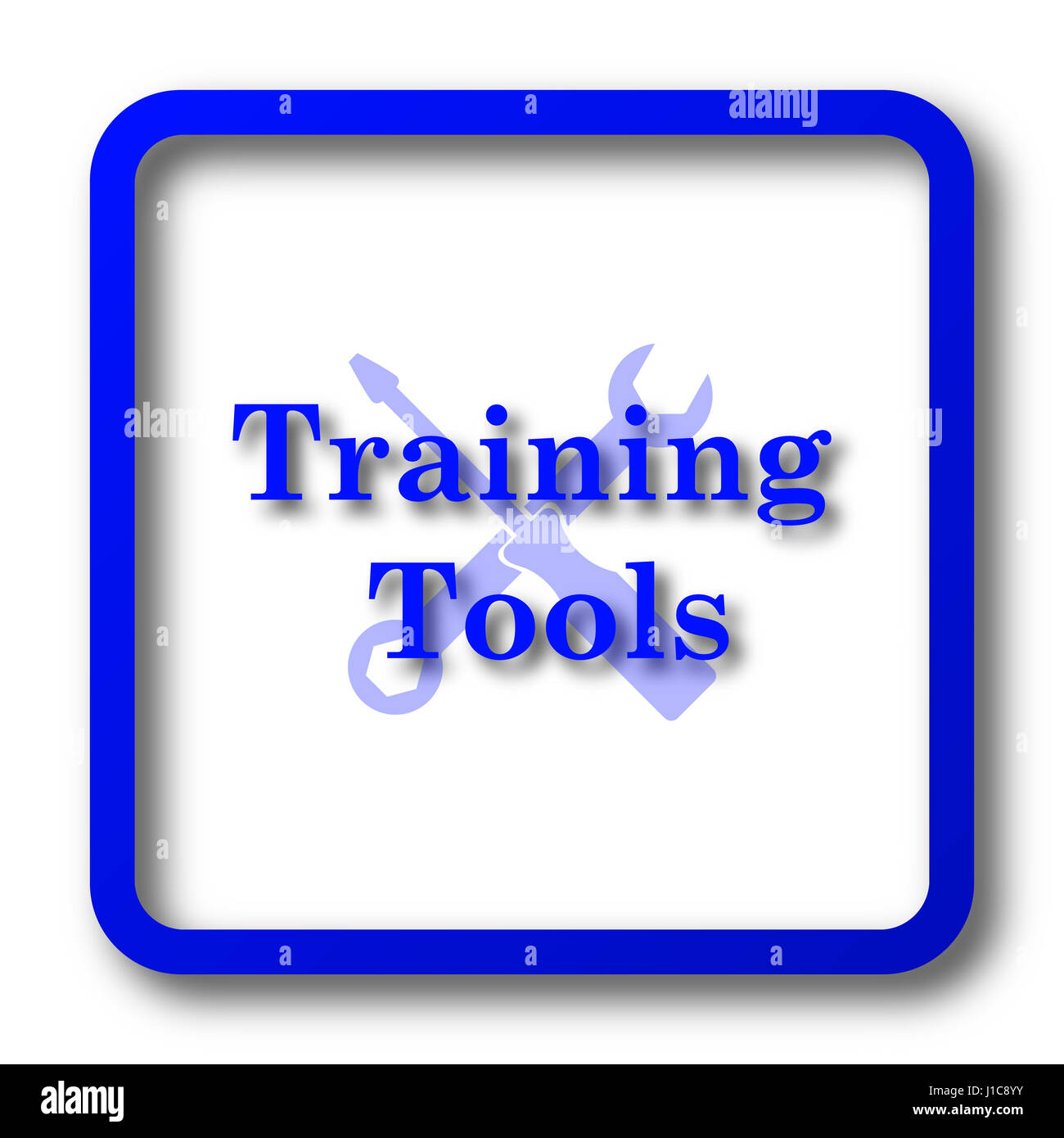 Training tools icon. Training tools website button on white background ...