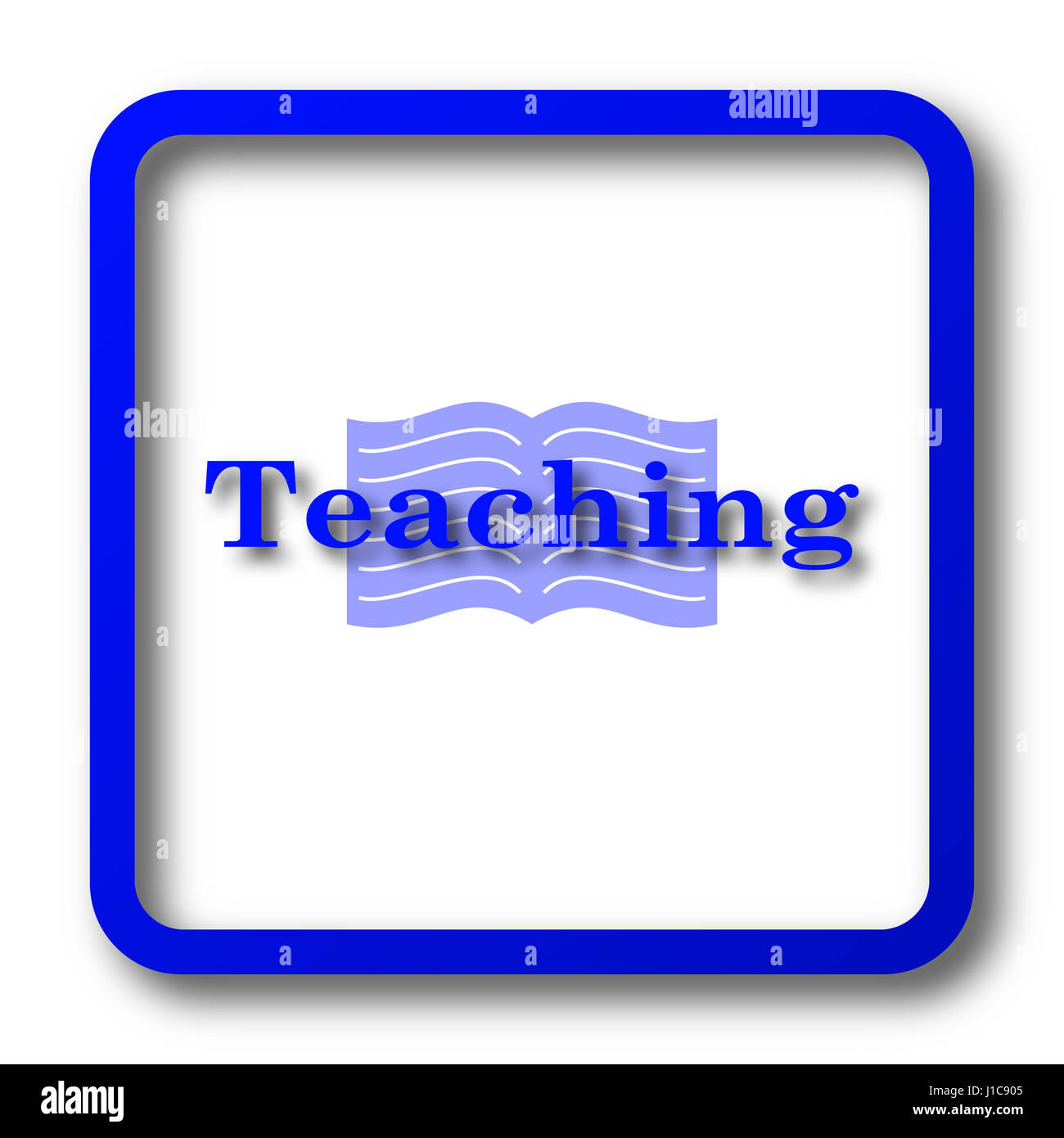 Teaching icon. Teaching website button on white background Stock Photo ...