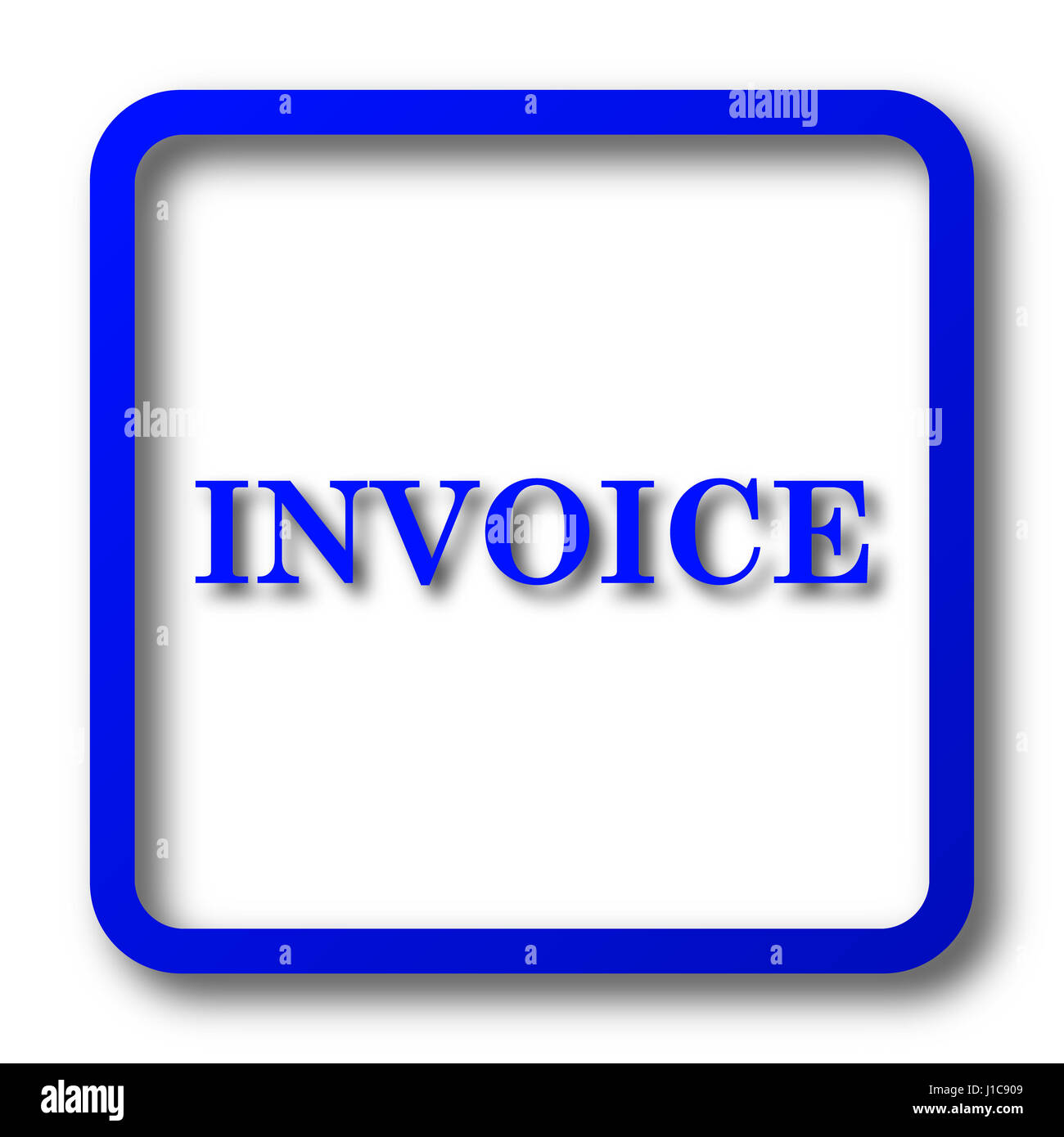 Invoice icon. Invoice website button on white background Stock Photo ...