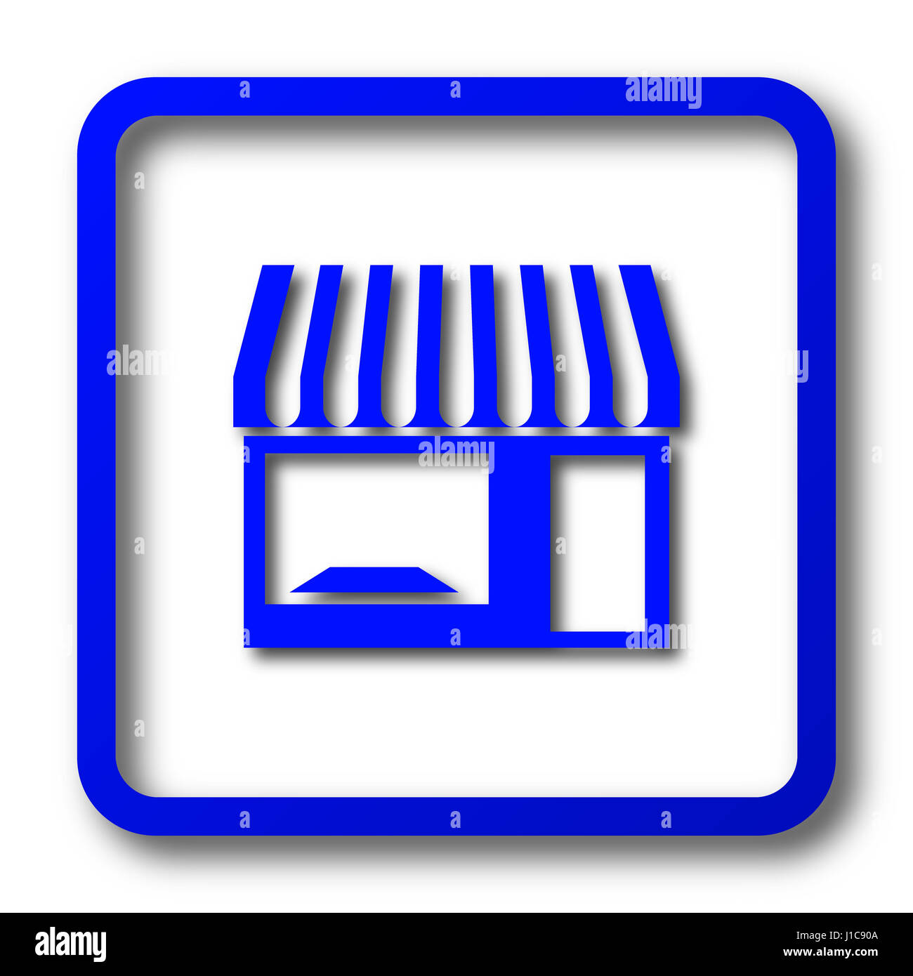 Store icon. Store website button on white background Stock Photo - Alamy