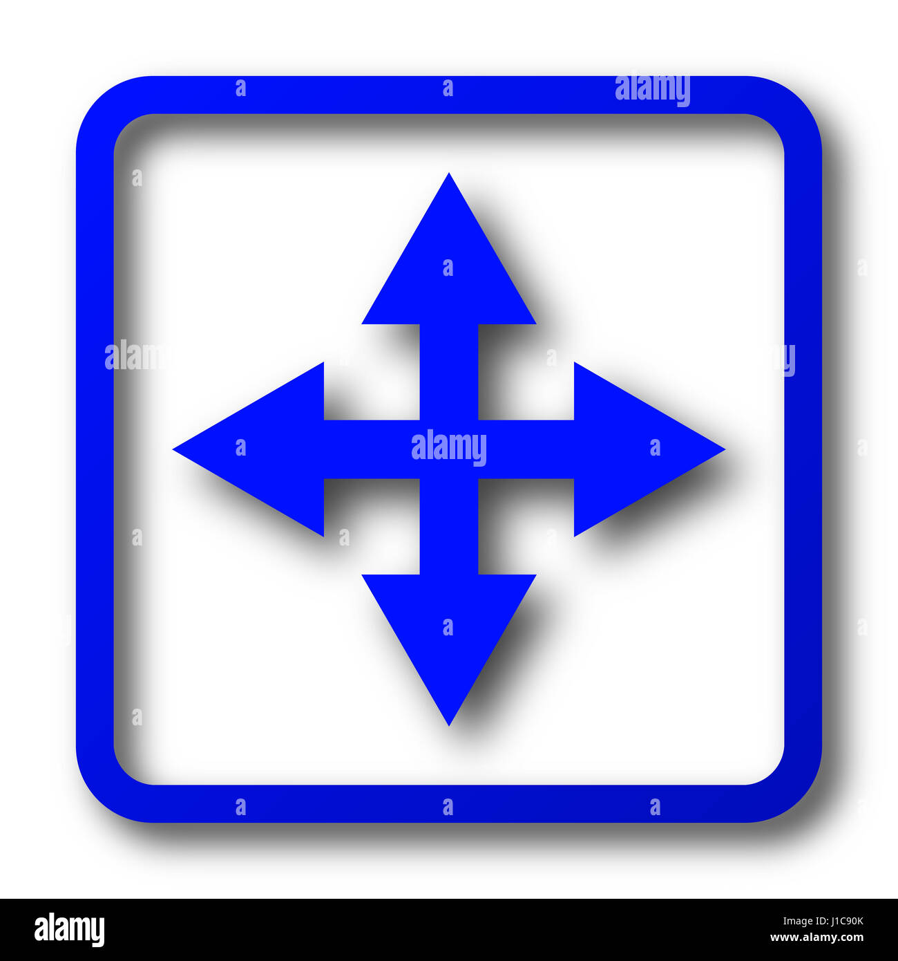Full screen icon. Full screen website button on white background Stock ...