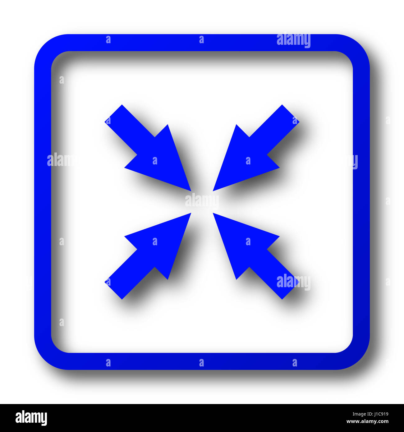 Exit full screen icon. Exit full screen website button on white ...