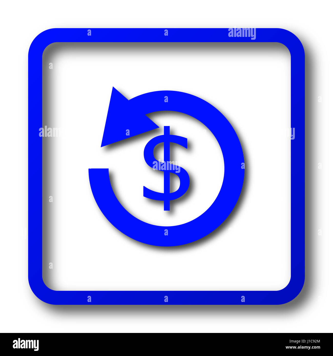 Refund. icon. Refund. website button on white background Stock Photo ...