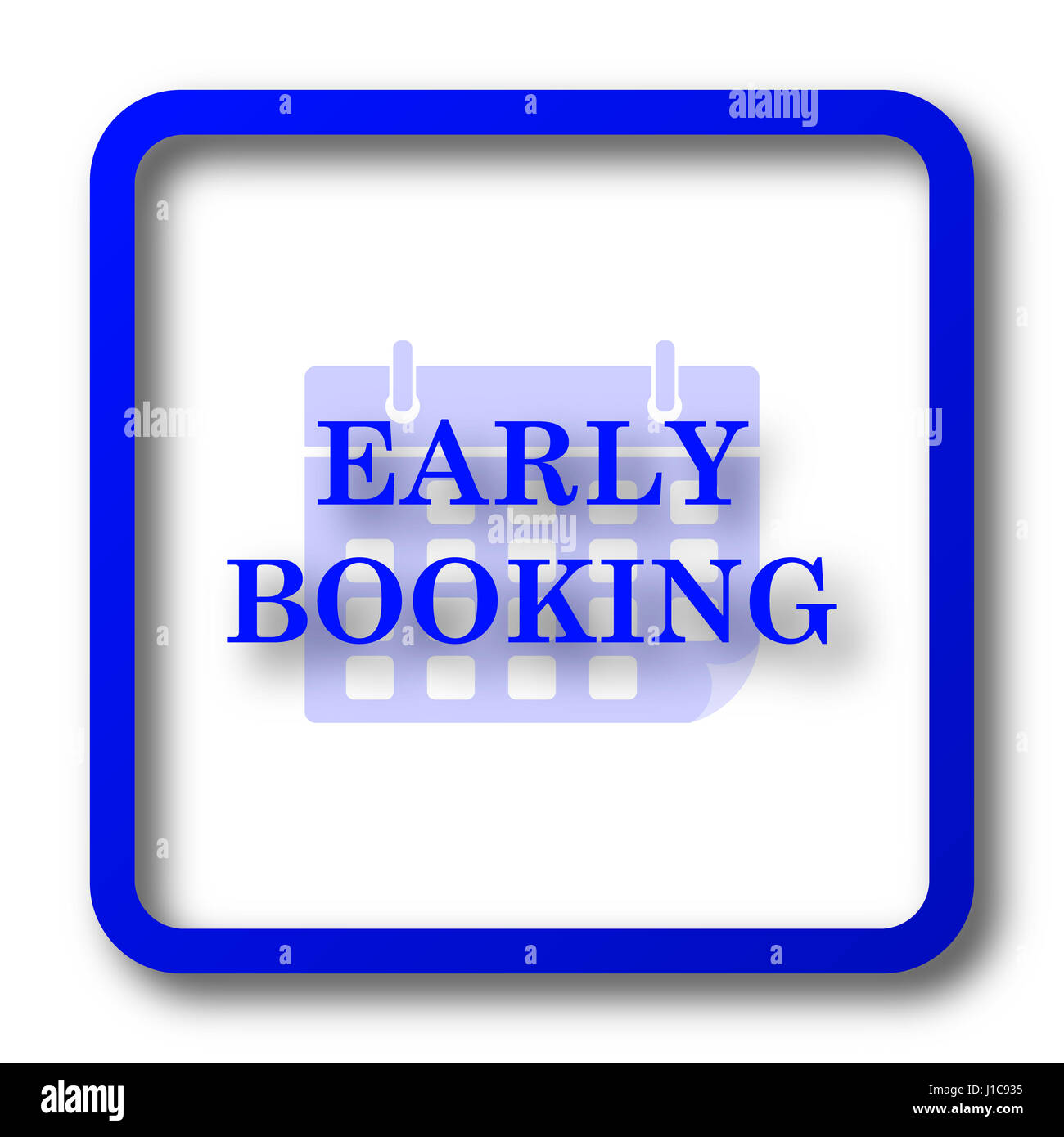 Early booking icon. Early booking website button on white background ...