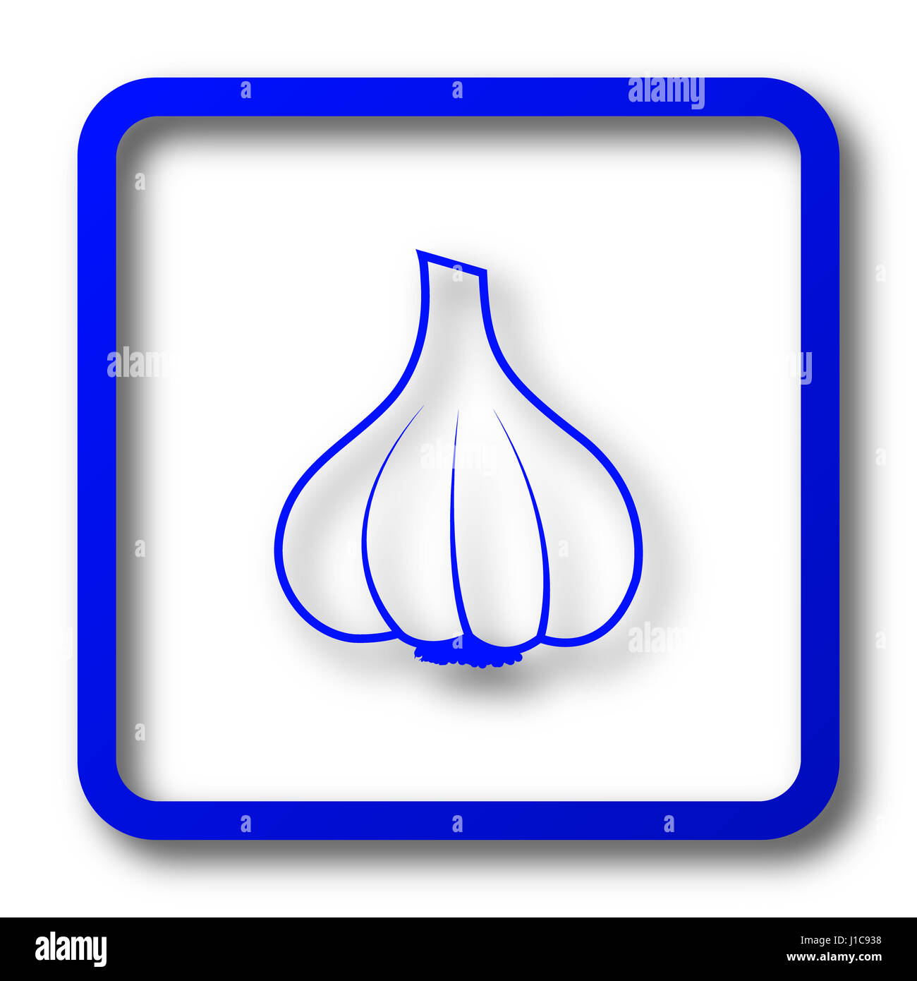 Garlic icon. Garlic website button on white background Stock Photo - Alamy