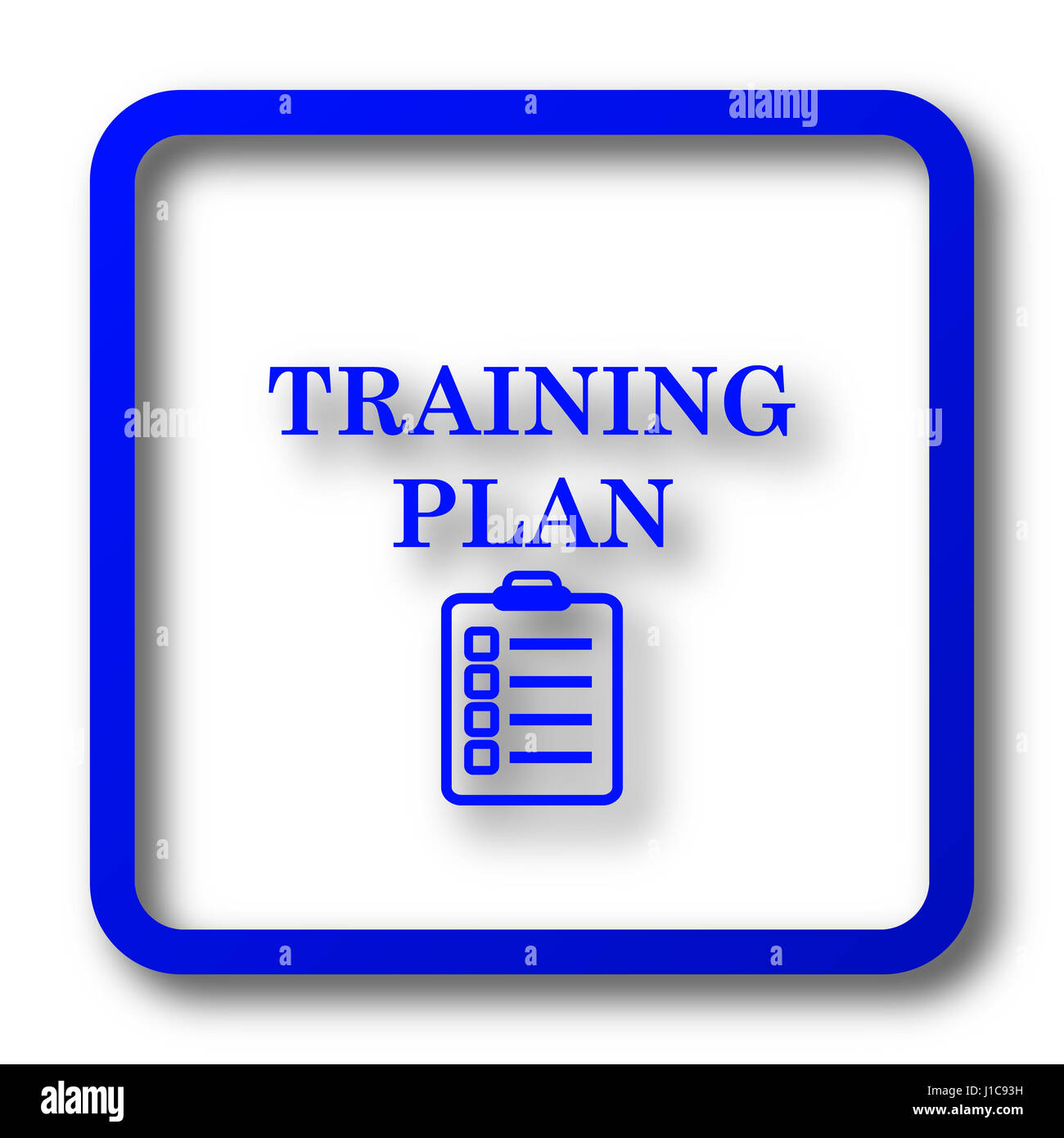 Training plan icon. Training plan website button on white background ...