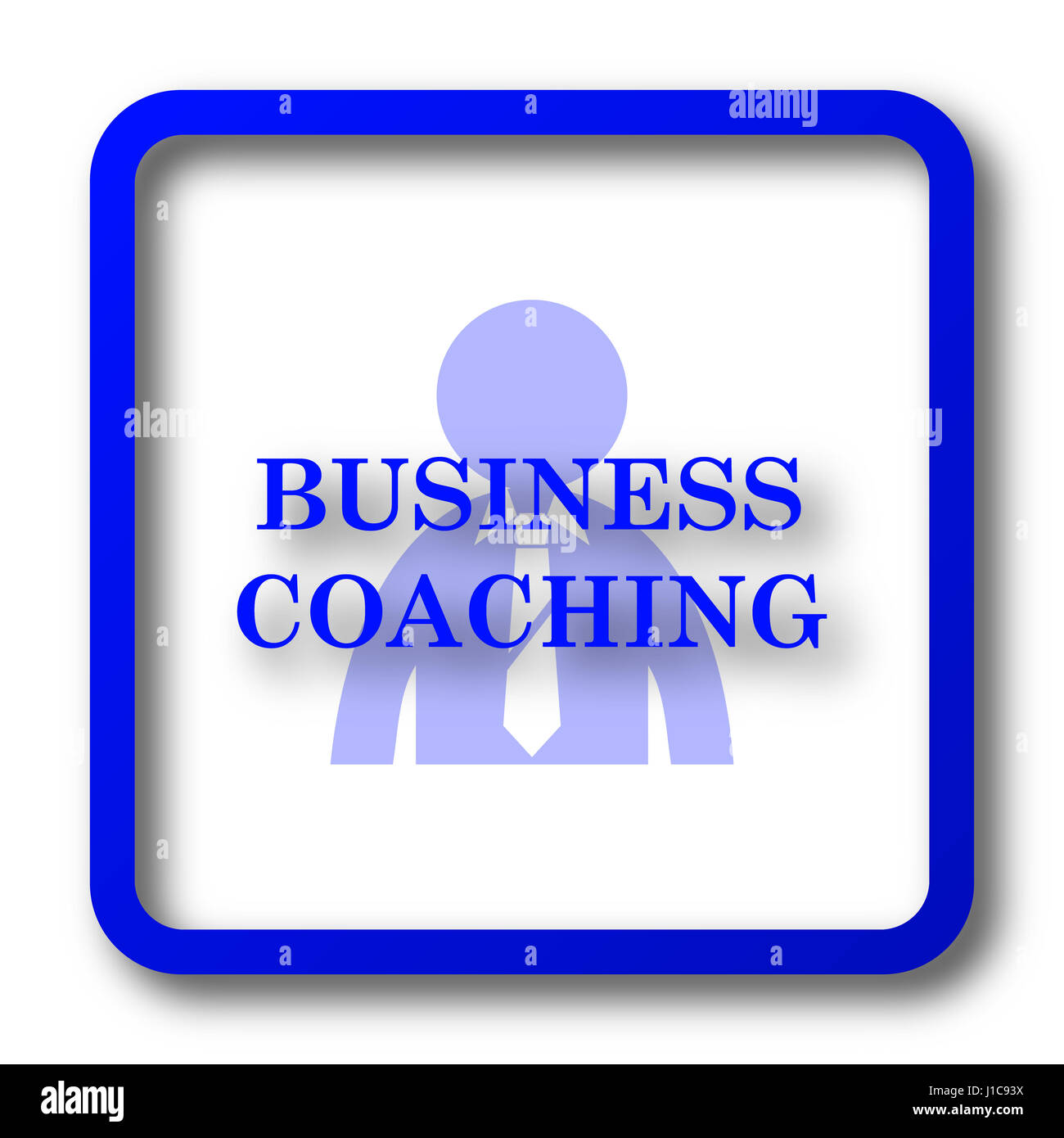 Business coaching icon. Business coaching website button on white ...